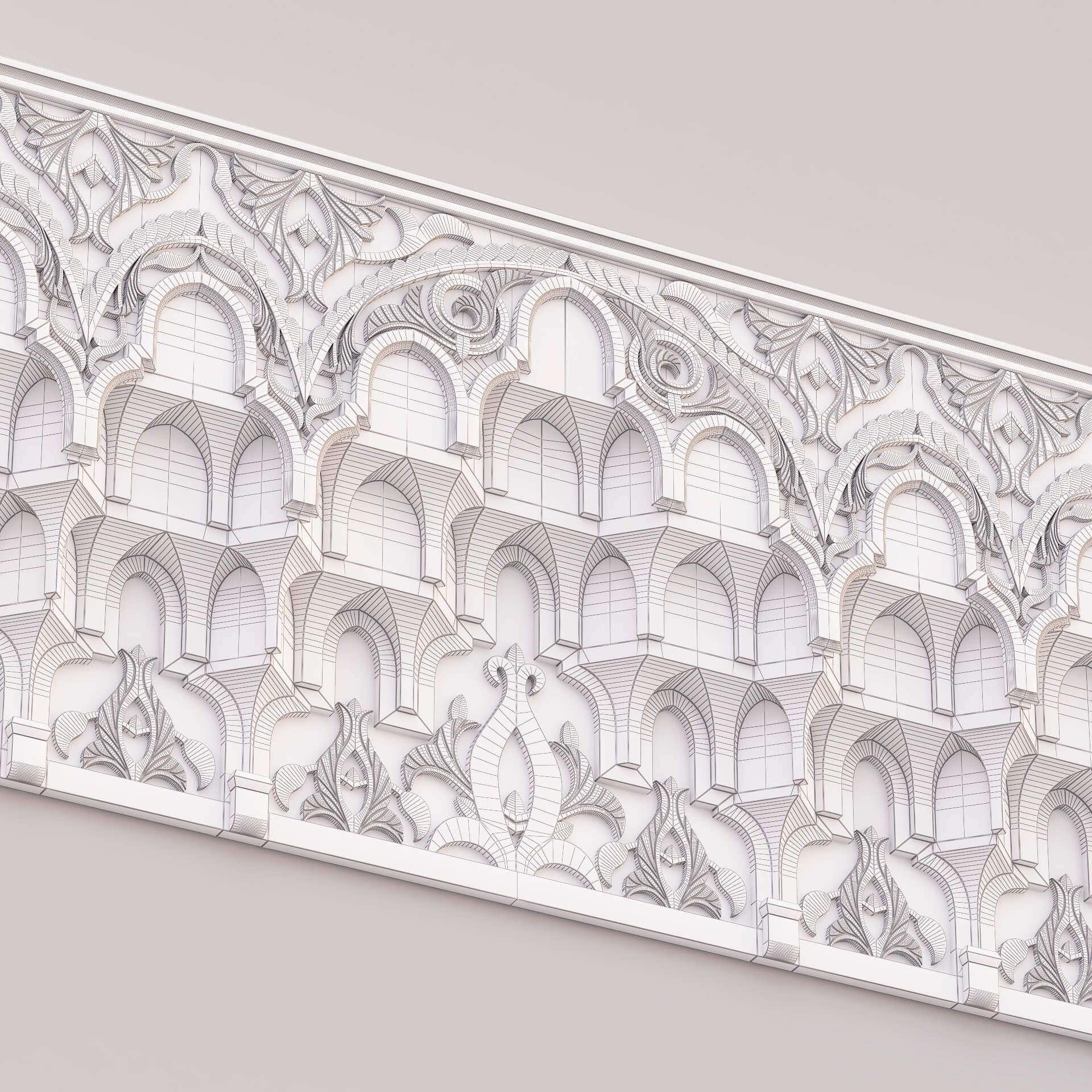 Classic Islamic Cornice 003 - 3D Model by Elshan_3d_artist