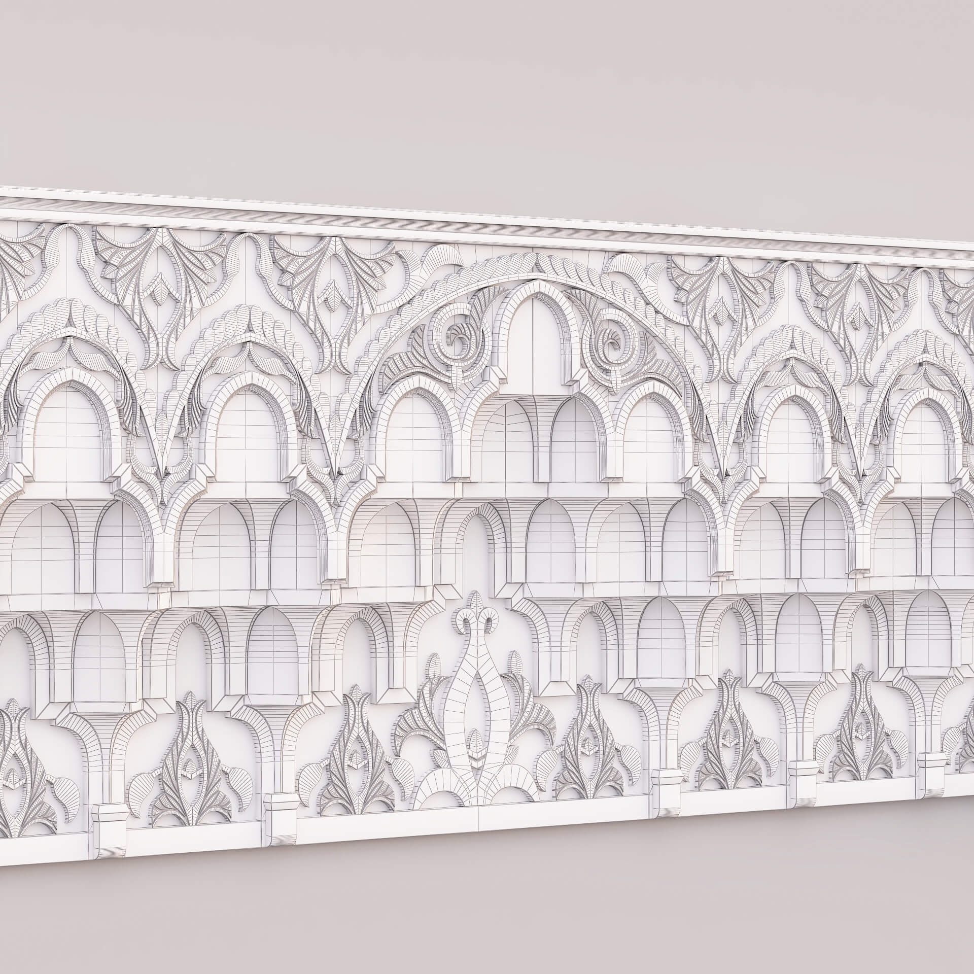 Classic Islamic Cornice 003 - 3D Model by Elshan_3d_artist