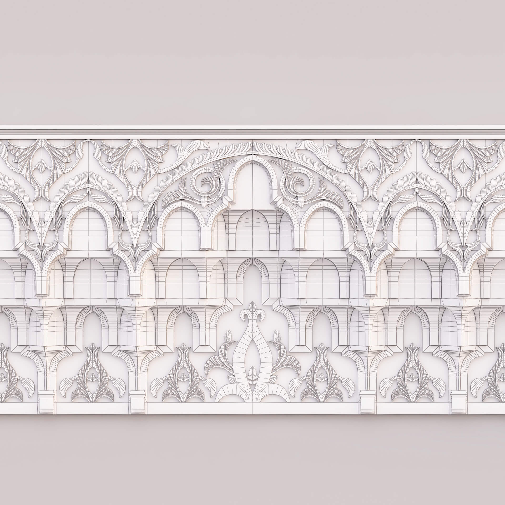 Classic Islamic Cornice 003 - 3D Model by Elshan_3d_artist