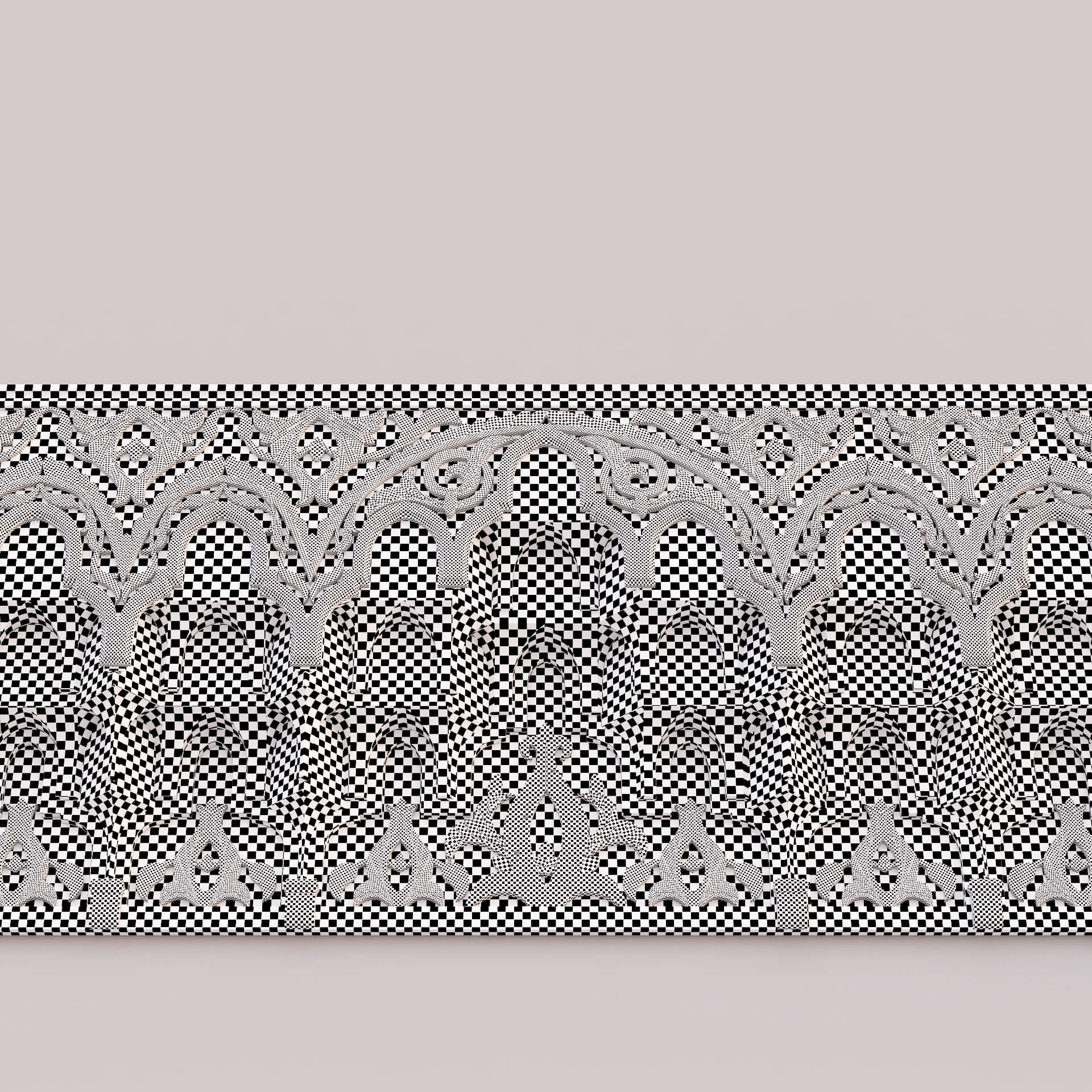 Classic Islamic Cornice 003 - 3D Model by Elshan_3d_artist