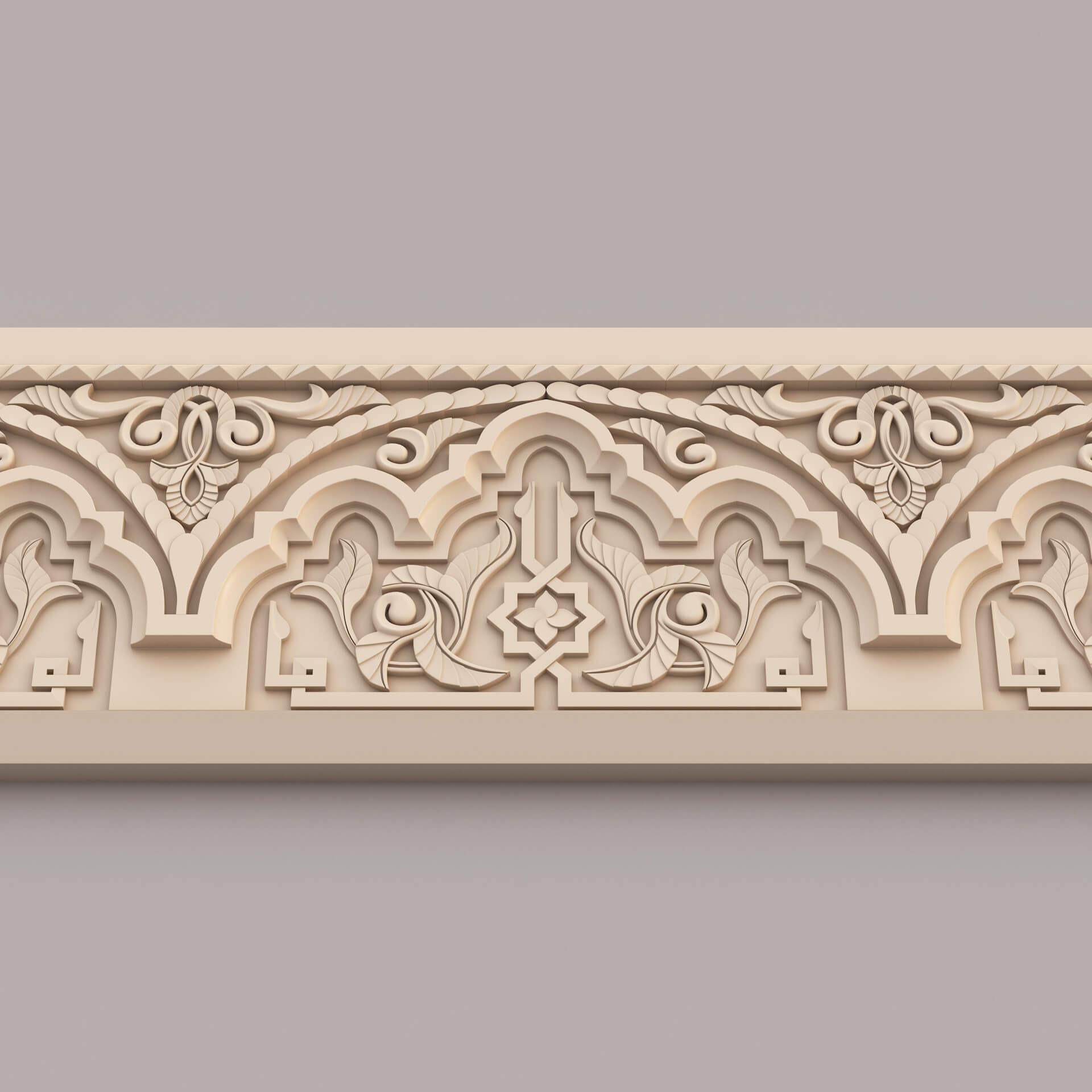 Classic Islamic Cornice 004 - 3D Model by Elshan_3d_artist