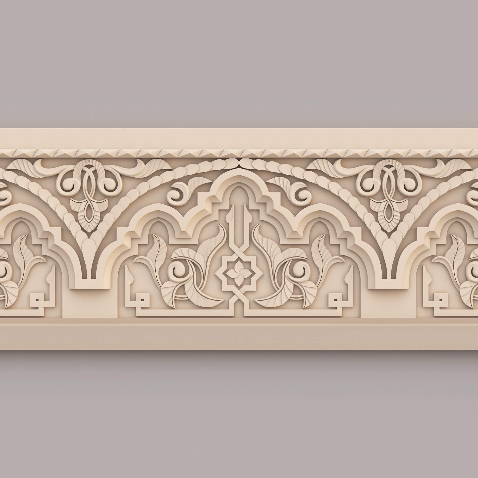 Classic Islamic Cornice 004 - 3D Model by Elshan_3d_artist