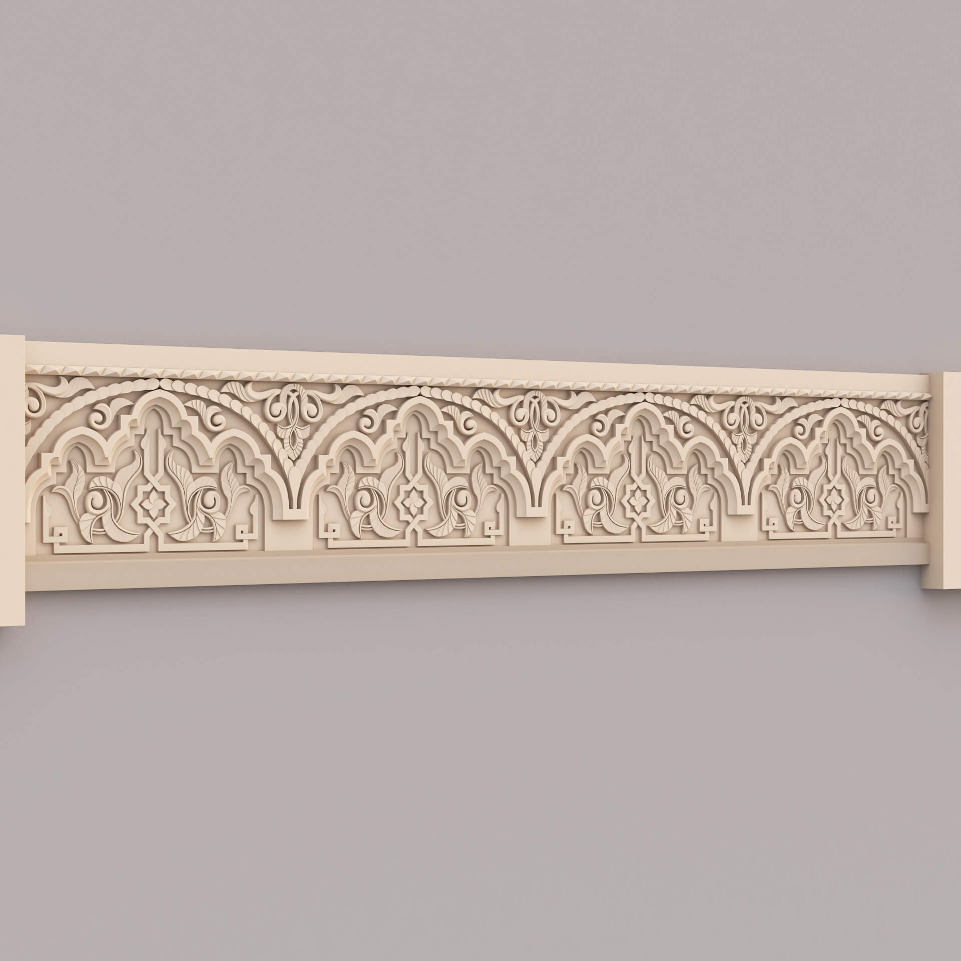 Classic Islamic Cornice 004 - 3D Model by Elshan_3d_artist