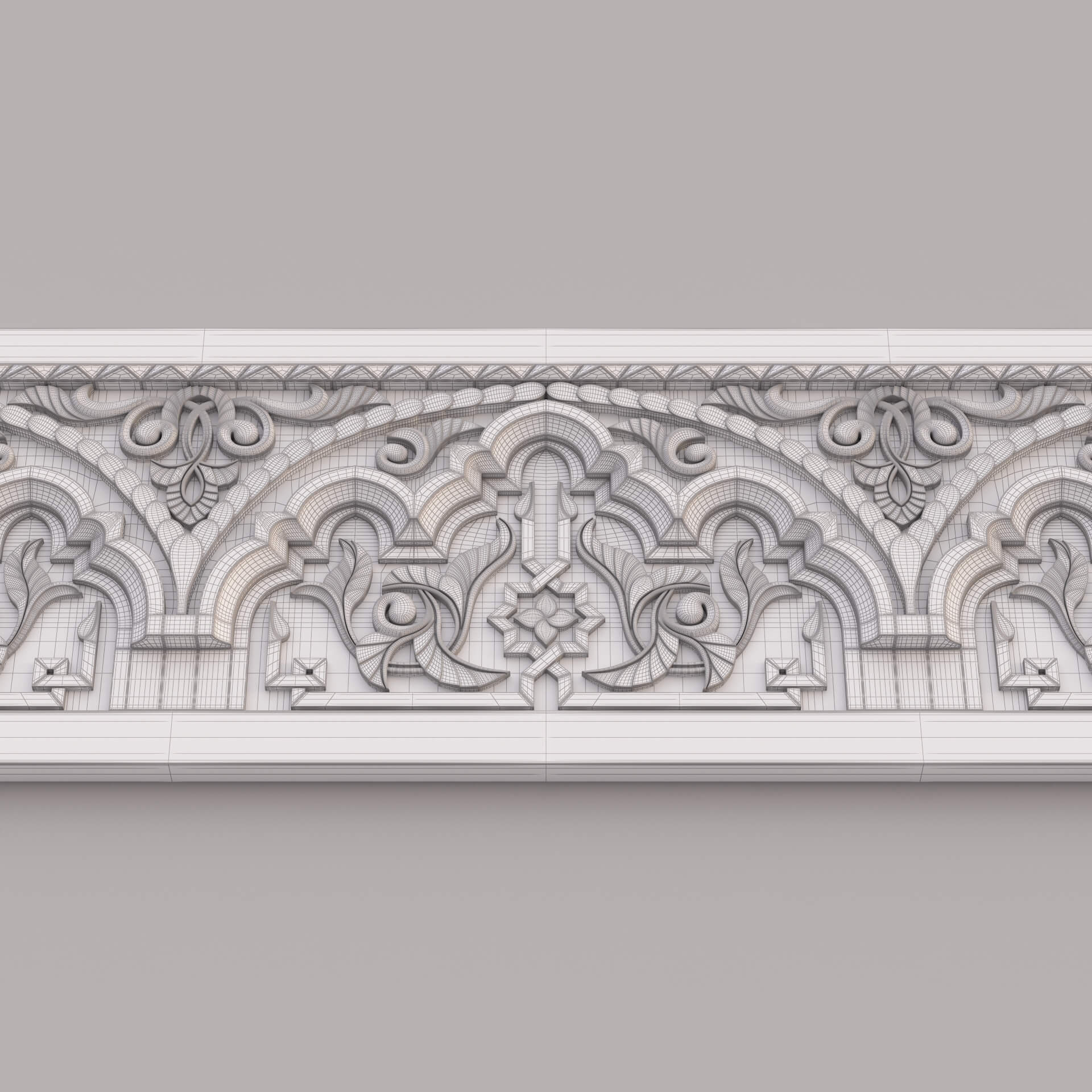 Classic Islamic Cornice 004 - 3D Model by Elshan_3d_artist
