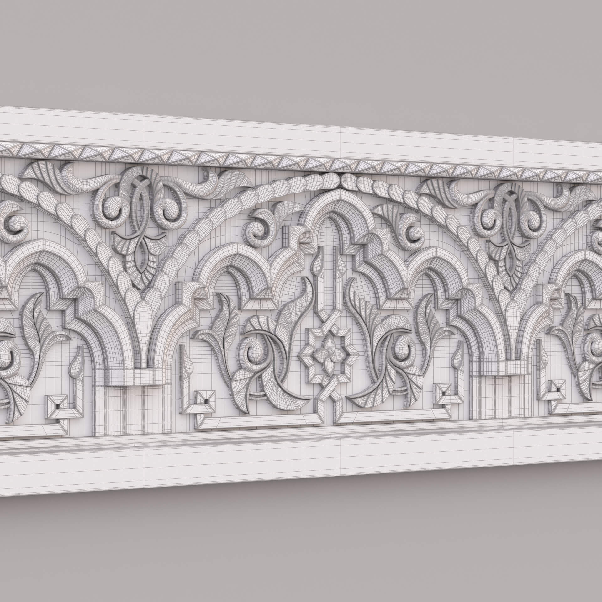 Classic Islamic Cornice 004 - 3D Model by Elshan_3d_artist