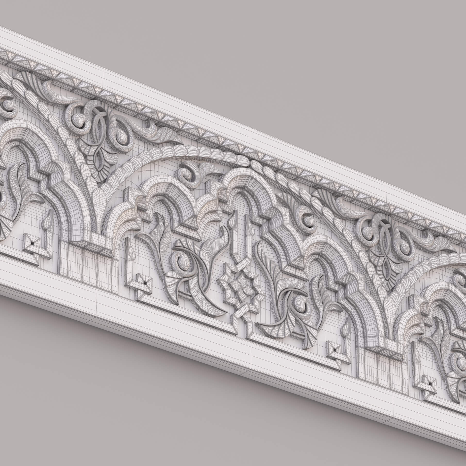 Classic Islamic Cornice 004 - 3D Model by Elshan_3d_artist