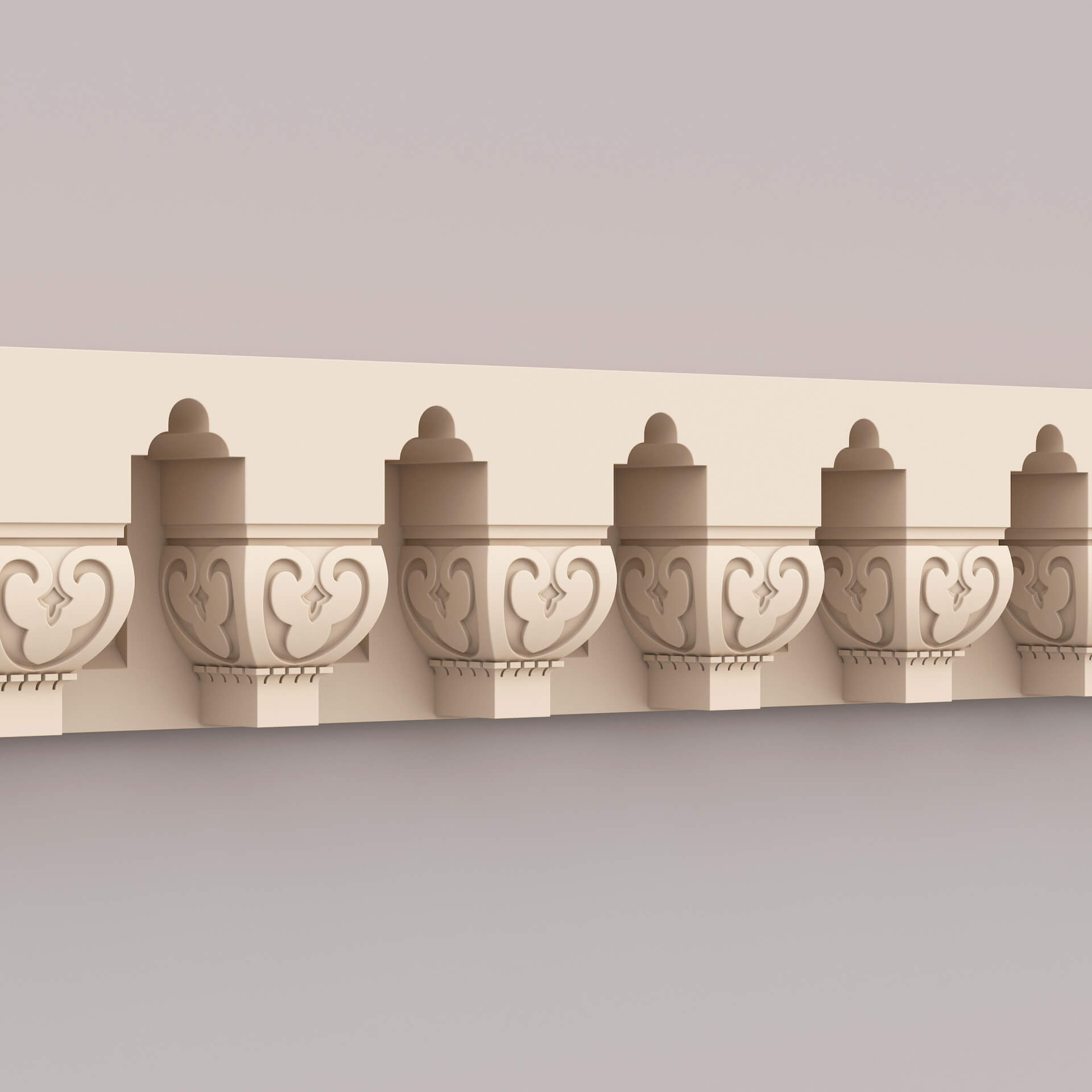 Classic Islamic Cornice 005 - 3D Model by Elshan_3d_artist