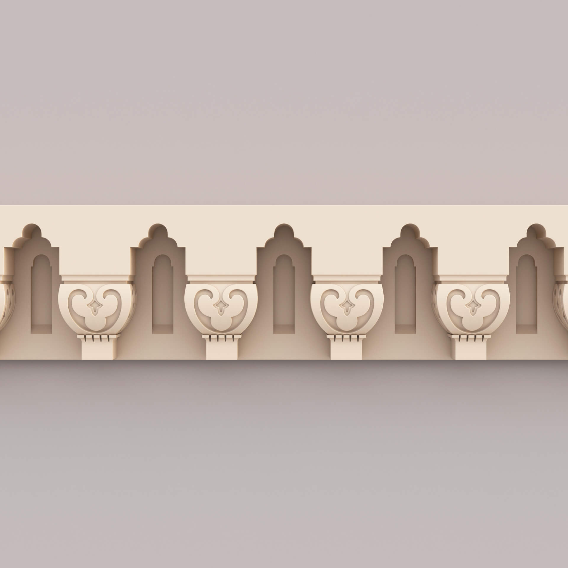 Classic Islamic Cornice 005 - 3D Model by Elshan_3d_artist