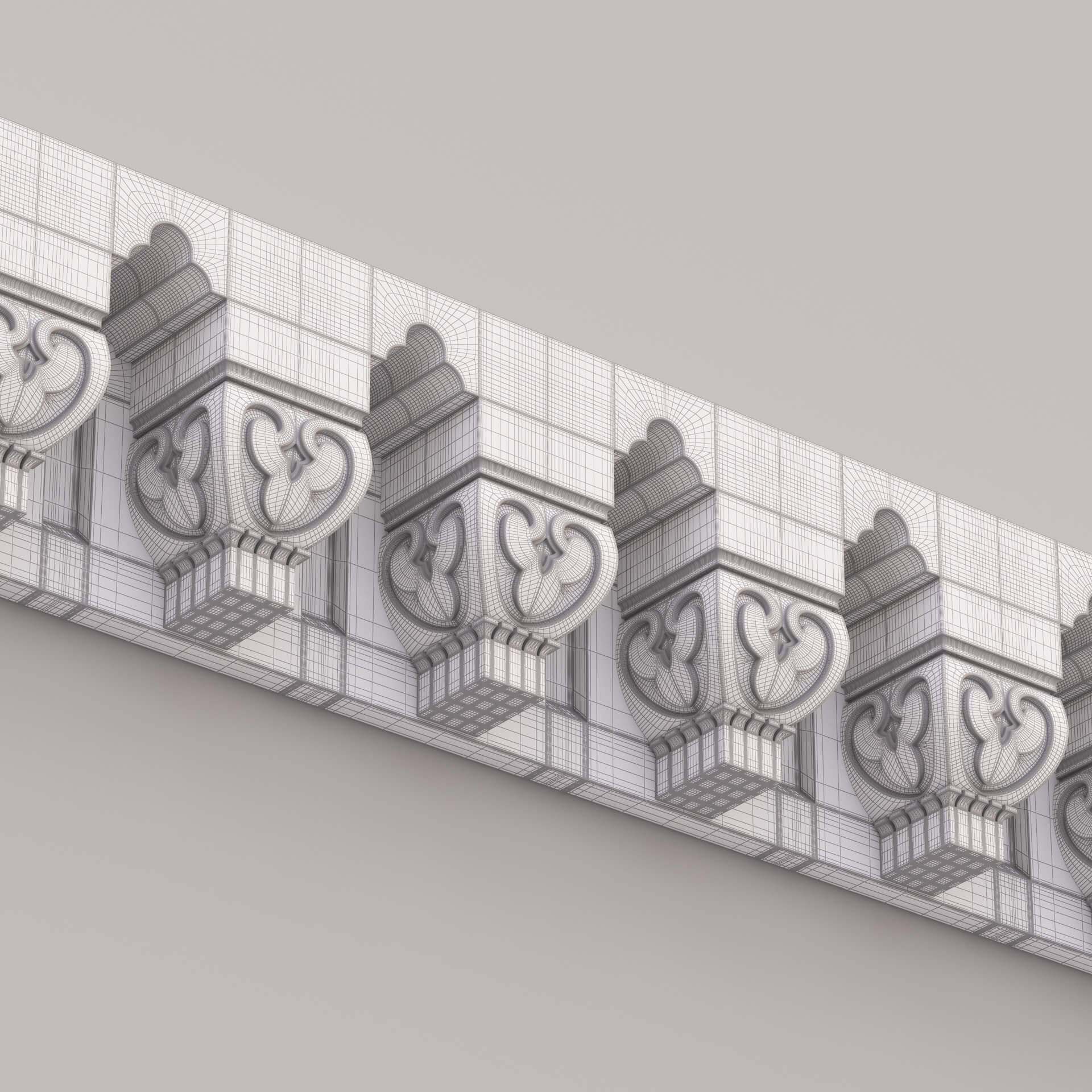 Classic Islamic Cornice 005 - 3D Model by Elshan_3d_artist