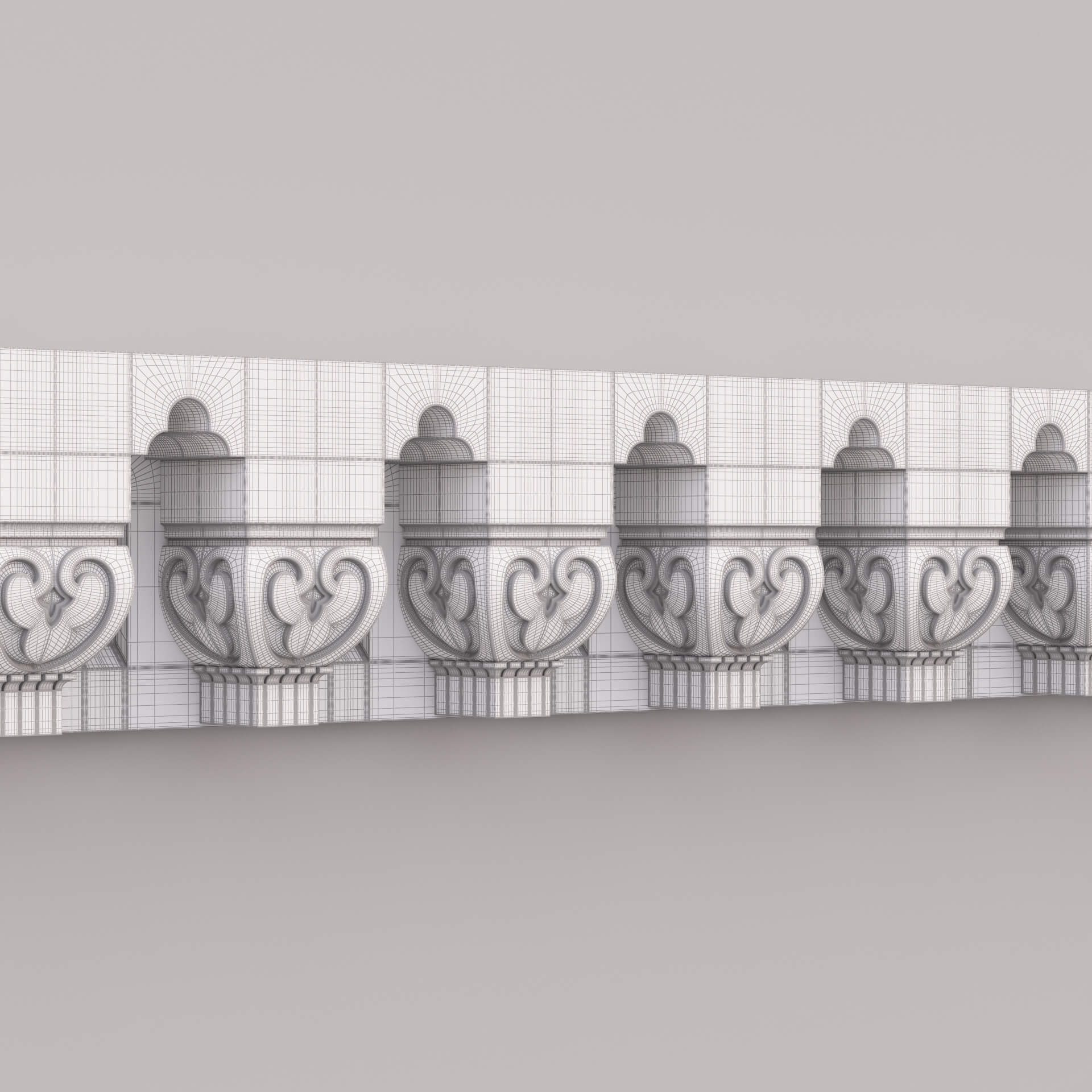 Classic Islamic Cornice 005 - 3D Model by Elshan_3d_artist
