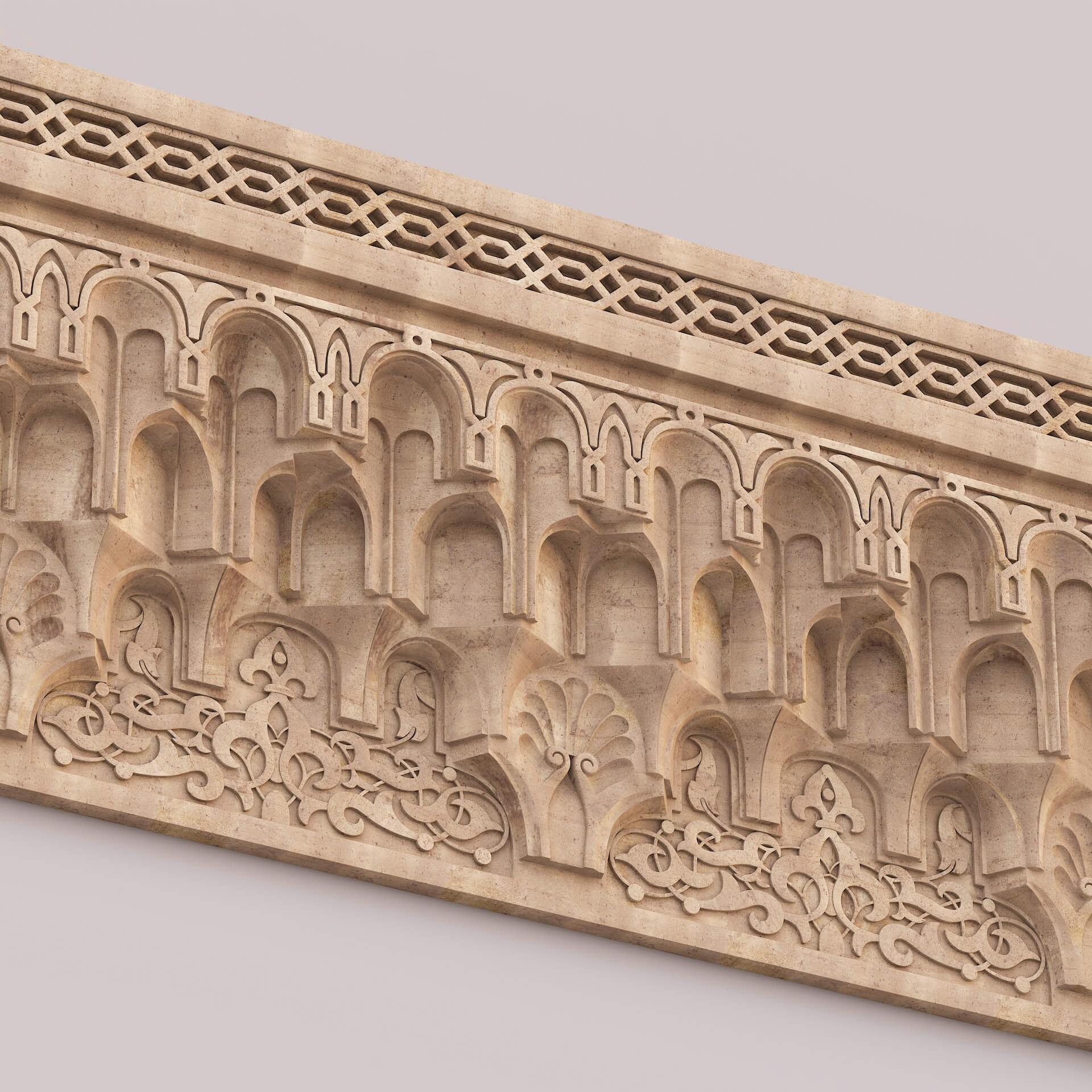 Classic Islamic Cornice 006 - 3D Model by Elshan_3d_artist