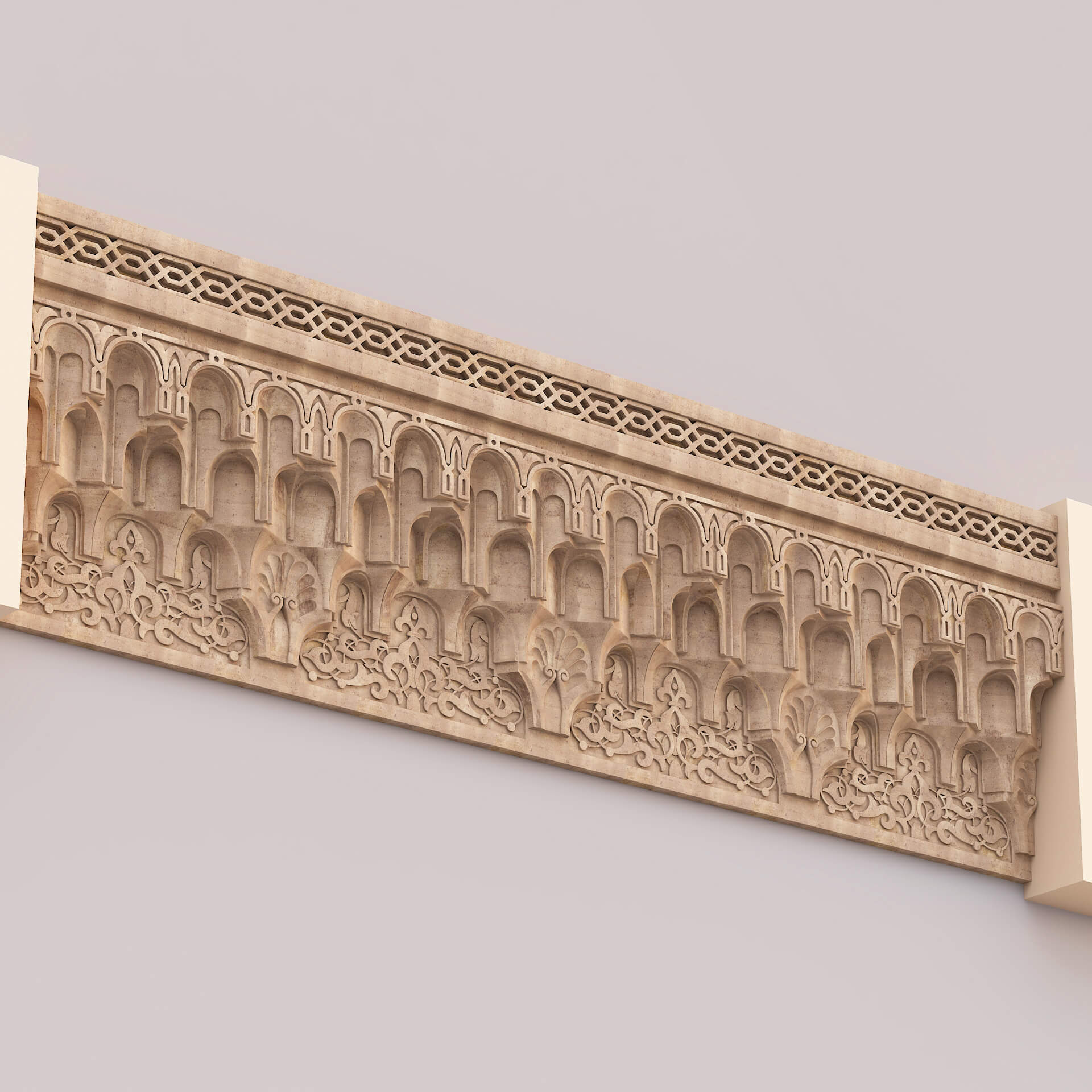 Classic Islamic Cornice 006 - 3D Model by Elshan_3d_artist