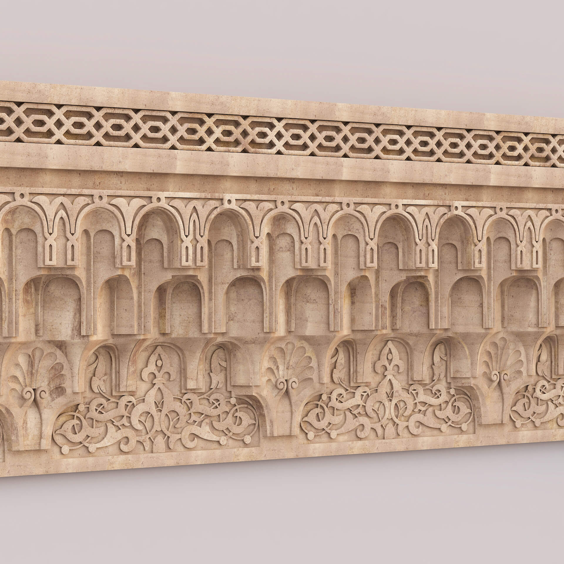 Classic Islamic Cornice 006 - 3D Model by Elshan_3d_artist
