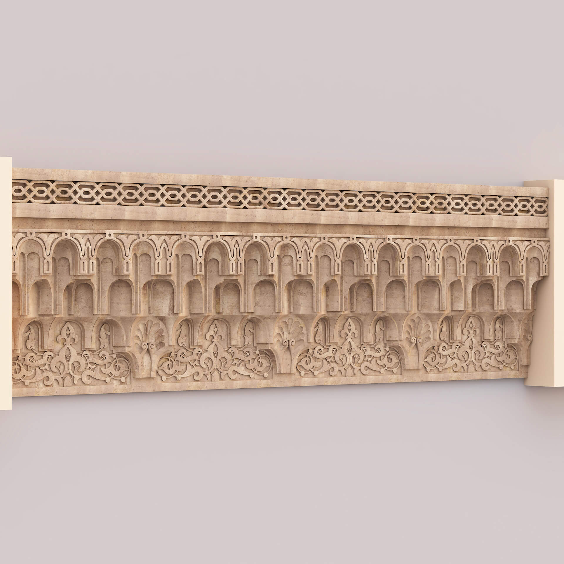 Classic Islamic Cornice 006 - 3D Model by Elshan_3d_artist