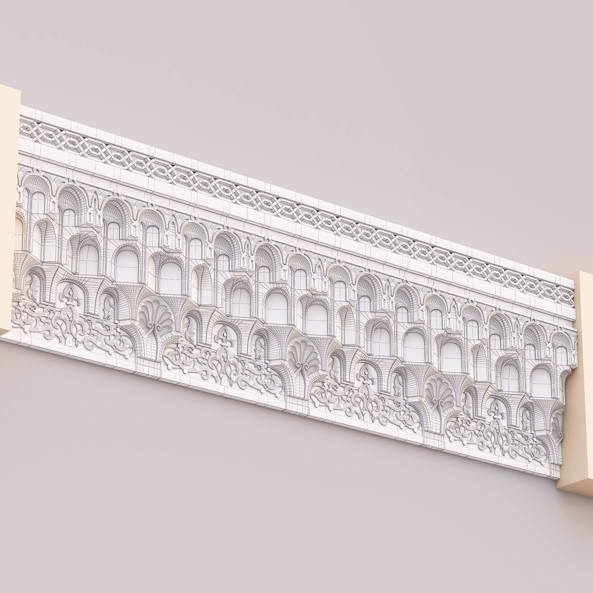 Classic Islamic Cornice 006 - 3D Model by Elshan_3d_artist