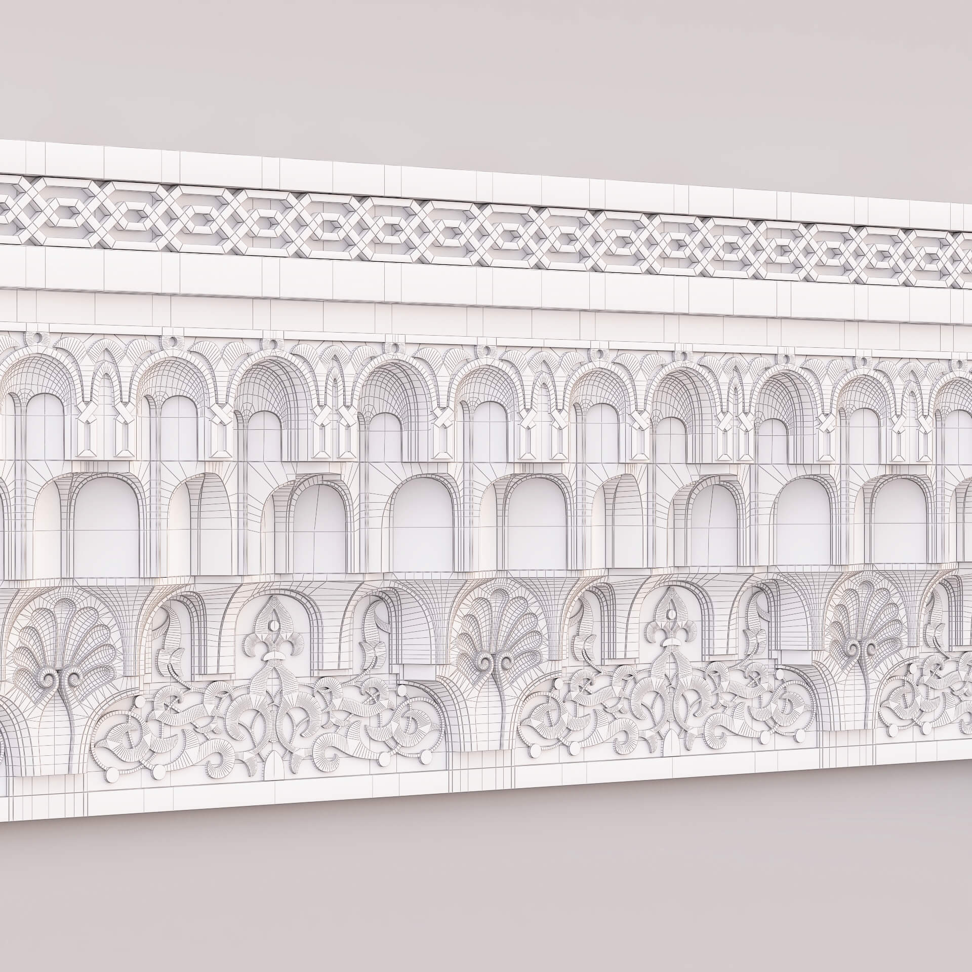 Classic Islamic Cornice 006 - 3D Model by Elshan_3d_artist