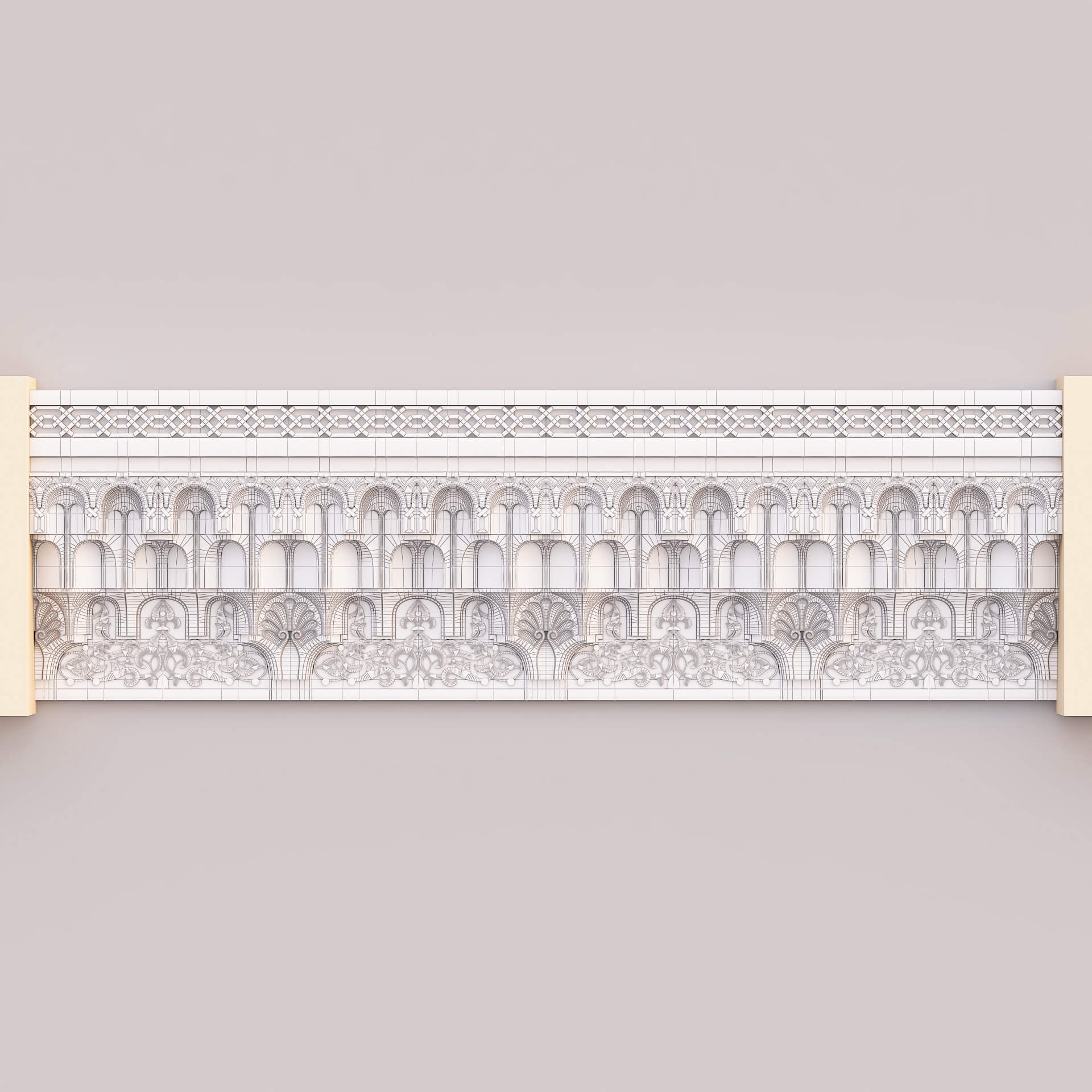 Classic Islamic Cornice 006 - 3D Model by Elshan_3d_artist