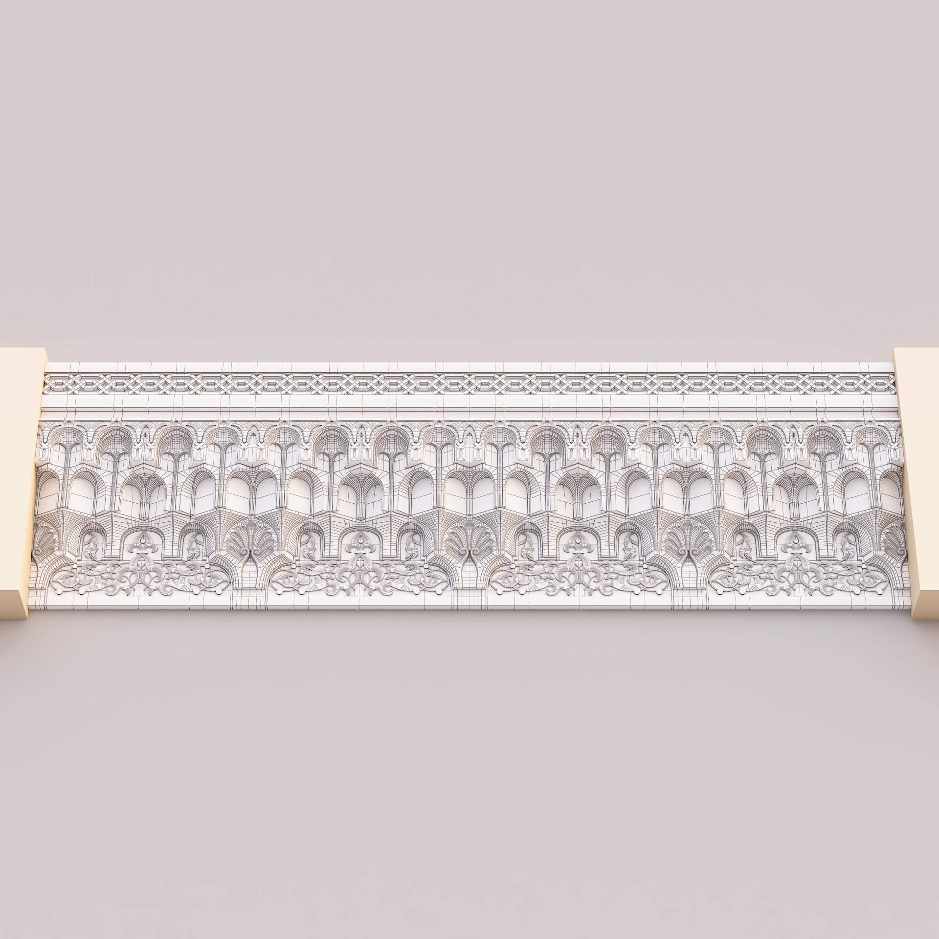 Classic Islamic Cornice 006 - 3D Model by Elshan_3d_artist