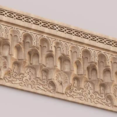 Classic Islamic Muqarnas Cornice 004 - 3D Model by Elshan_3d_artist