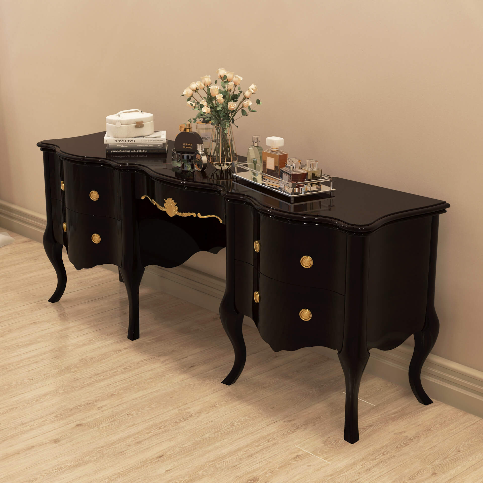 Classic Makeup Table 001 - 3D Model by Elshan_3d_artist