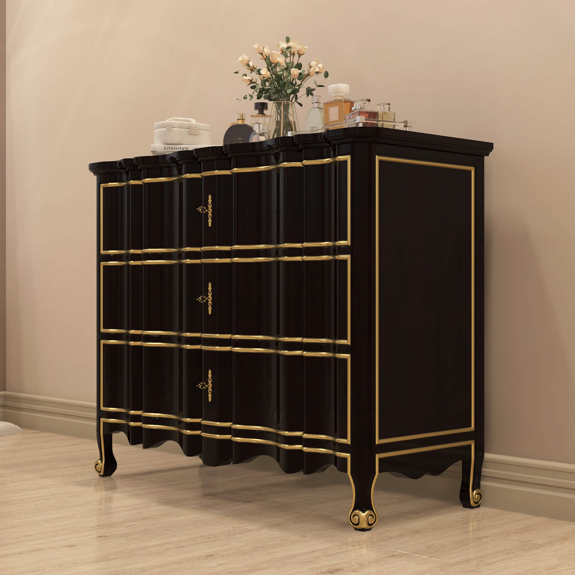 Classic Makeup Table 002 - 3D Model by Elshan_3d_artist