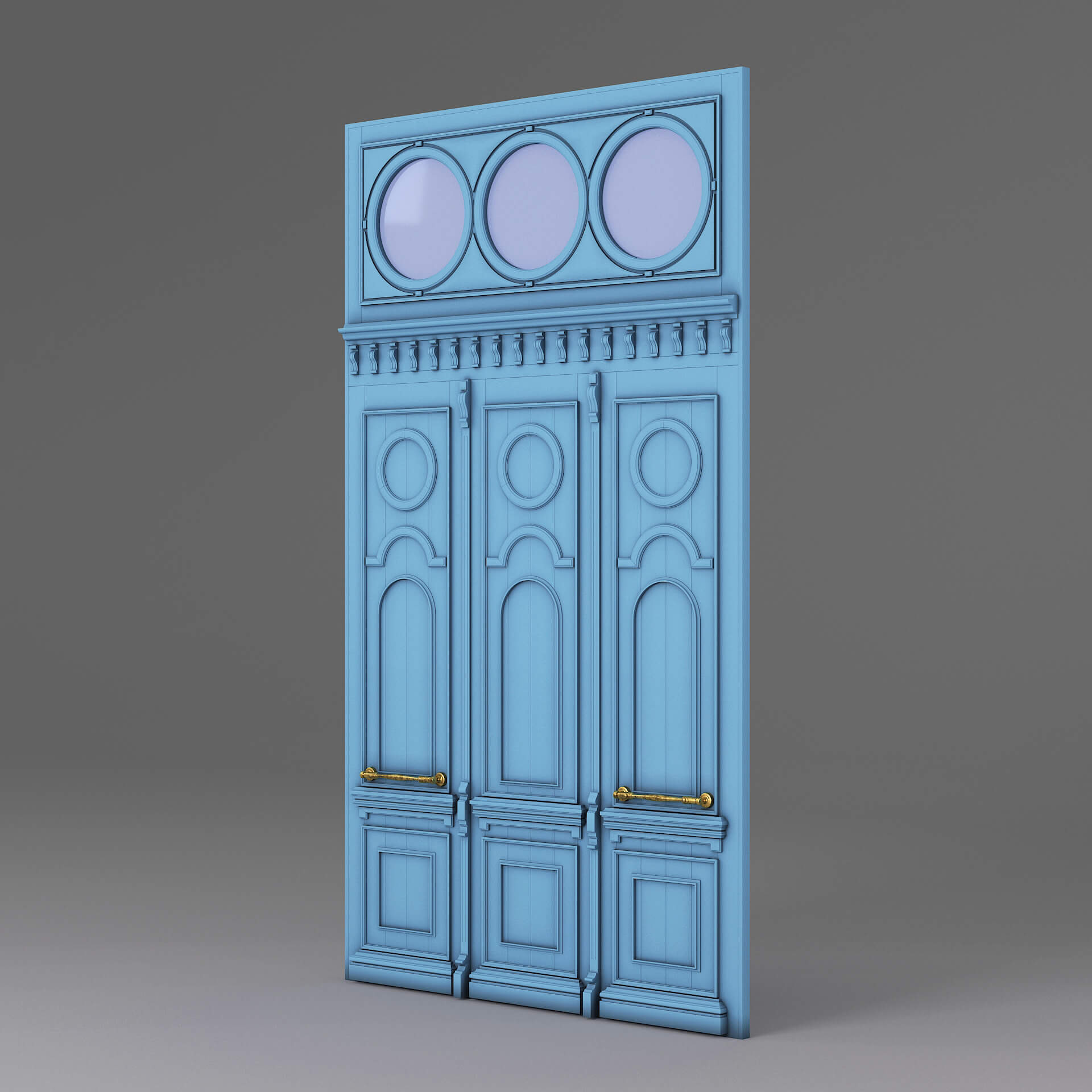 Classic Old Door 001 - 3D Model by Elshan_3d_artist