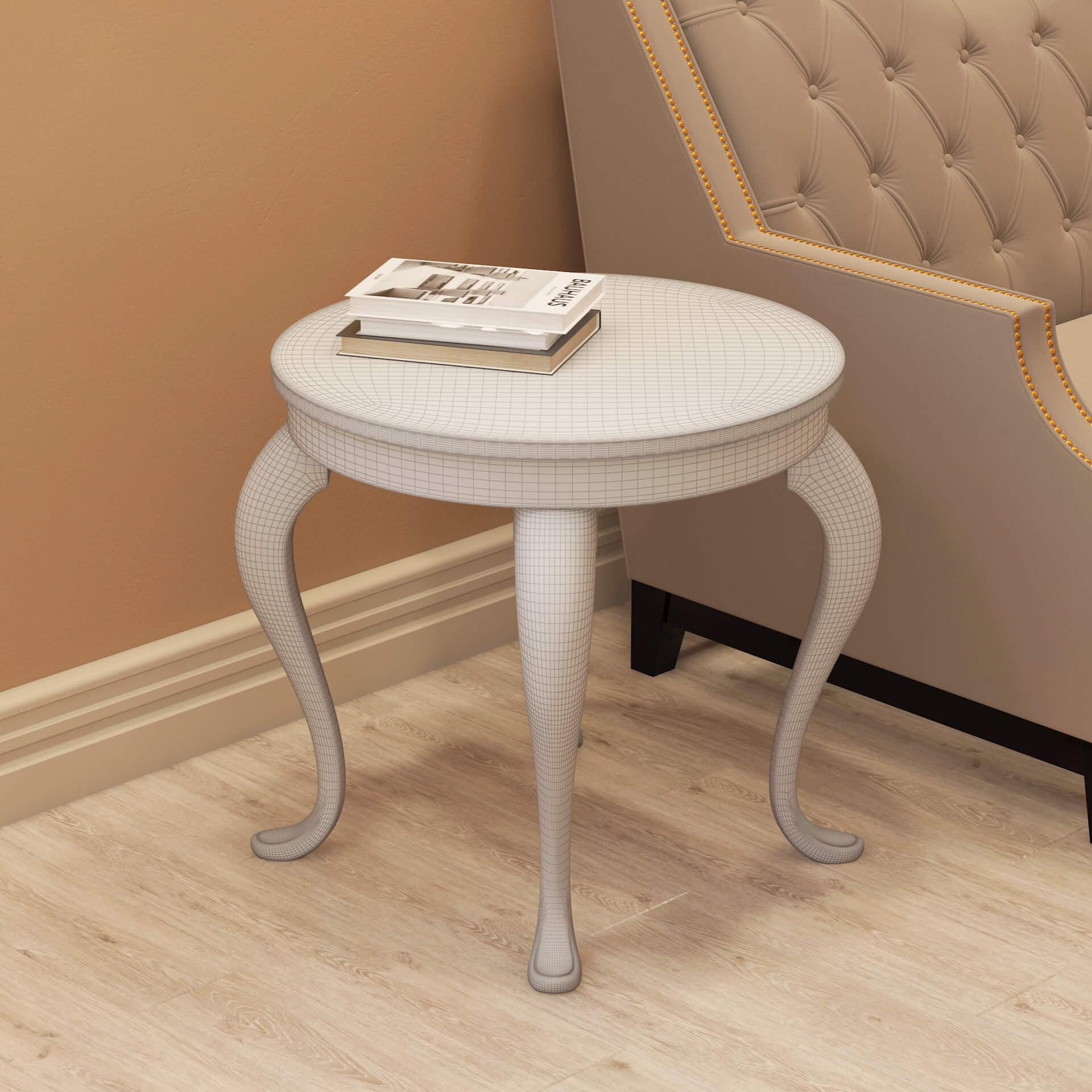 Classic Side Table 001 - 3D Model by Elshan_3d_artist