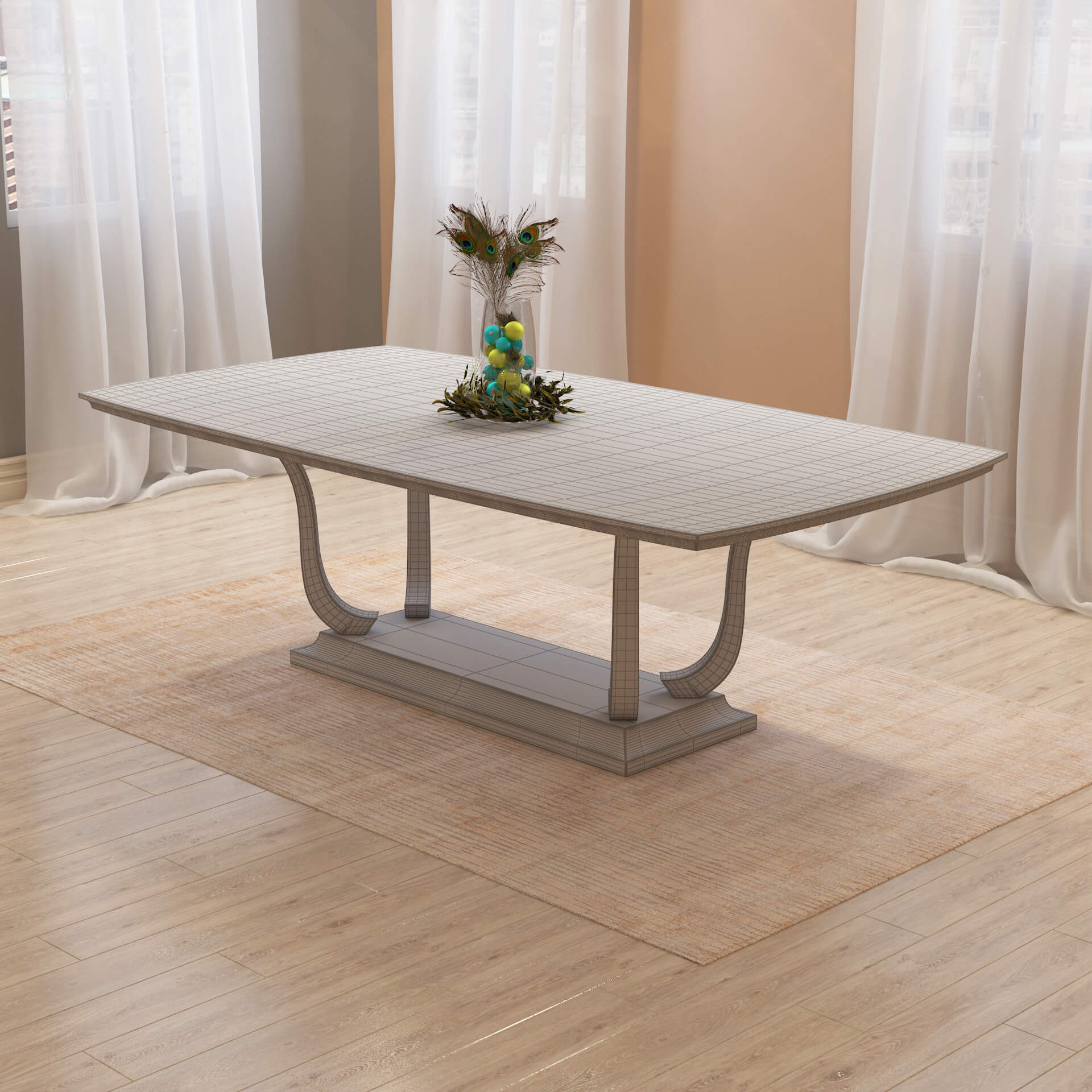 Dining Table 001 - 3D Model by Elshan_3d_artist