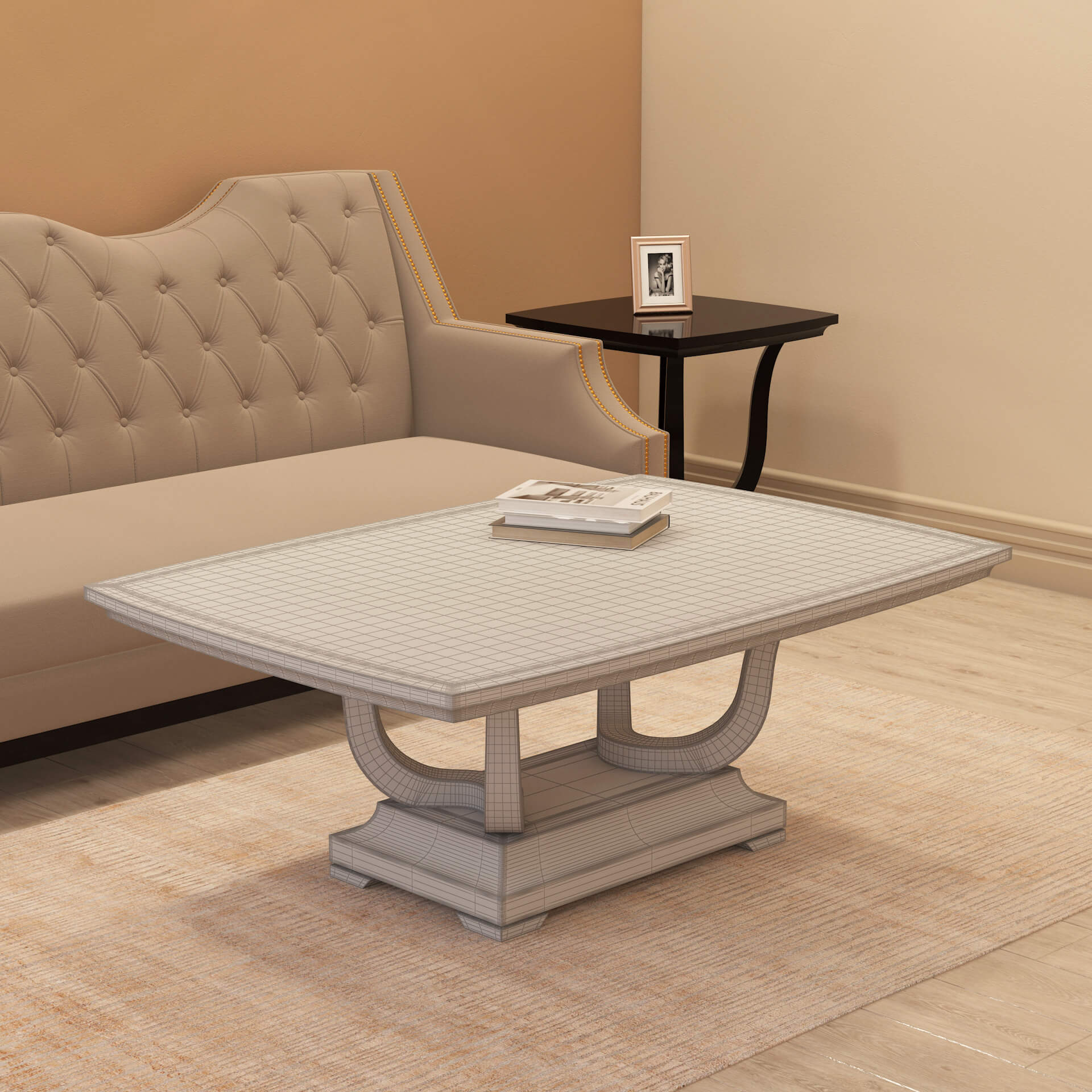 Modern Coffee Table 001 - 3D Model by Elshan_3d_artist