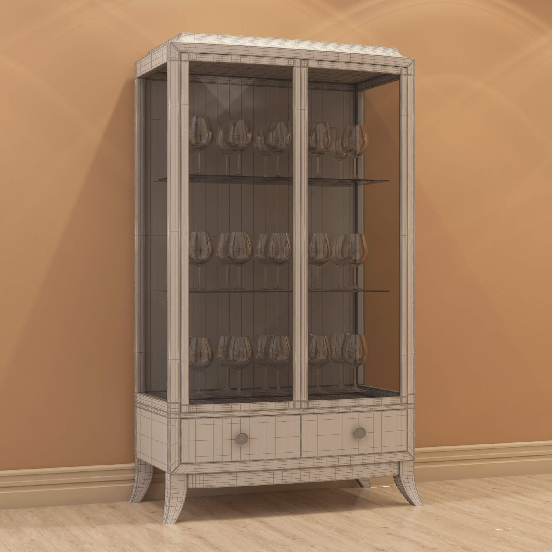 Modern Showcase 001 - 3D Model by Elshan_3d_artist