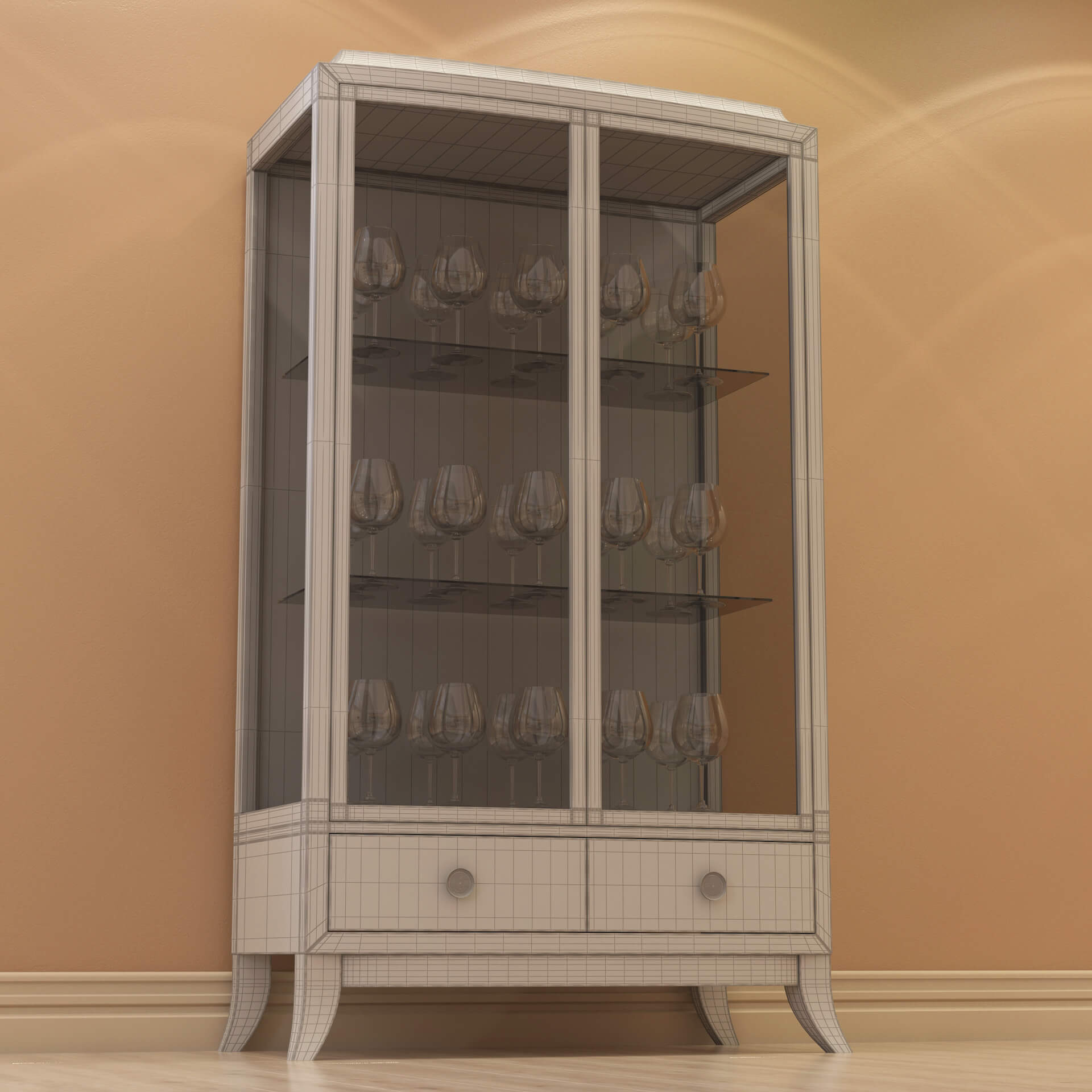 Modern Showcase 001 - 3D Model by Elshan_3d_artist
