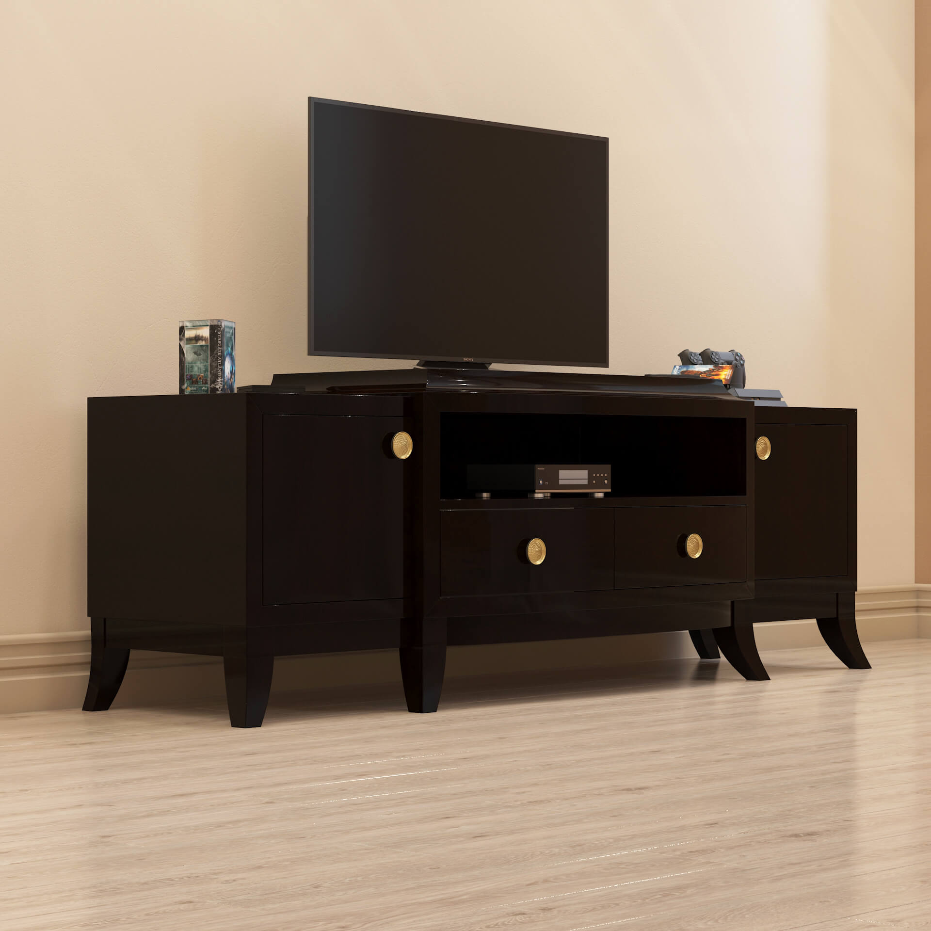 Modern TV Unit 001 - 3D Model by Elshan_3d_artist