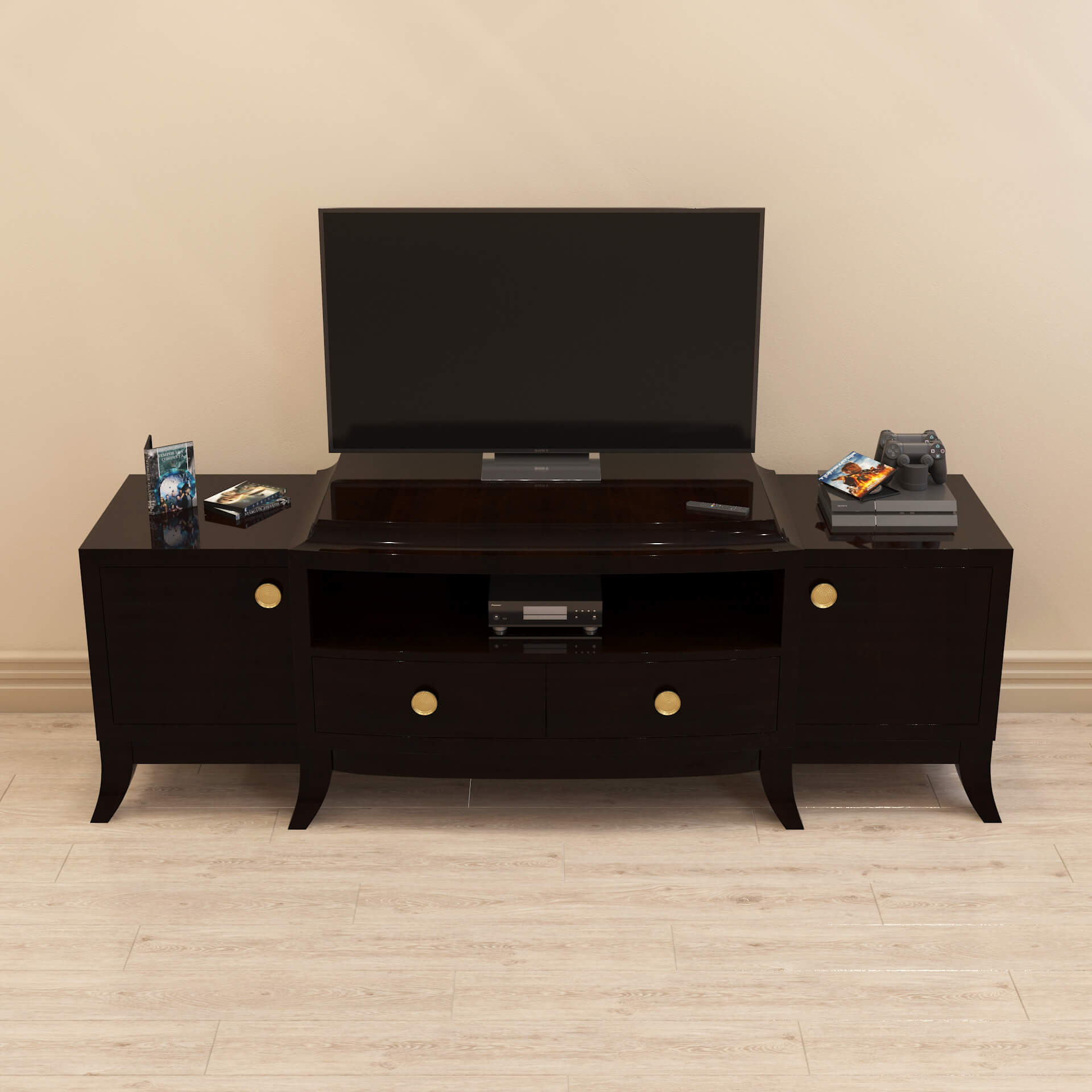 Modern TV Unit 001 - 3D Model by Elshan_3d_artist