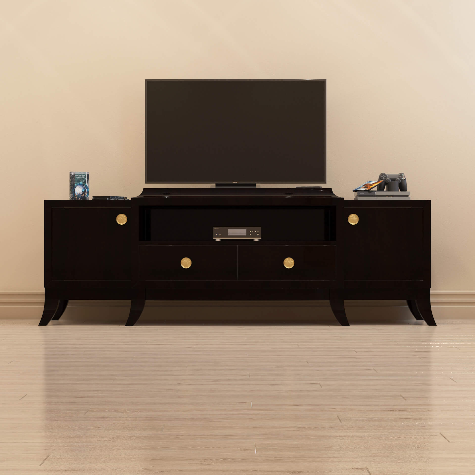 Modern TV Unit 001 - 3D Model by Elshan_3d_artist