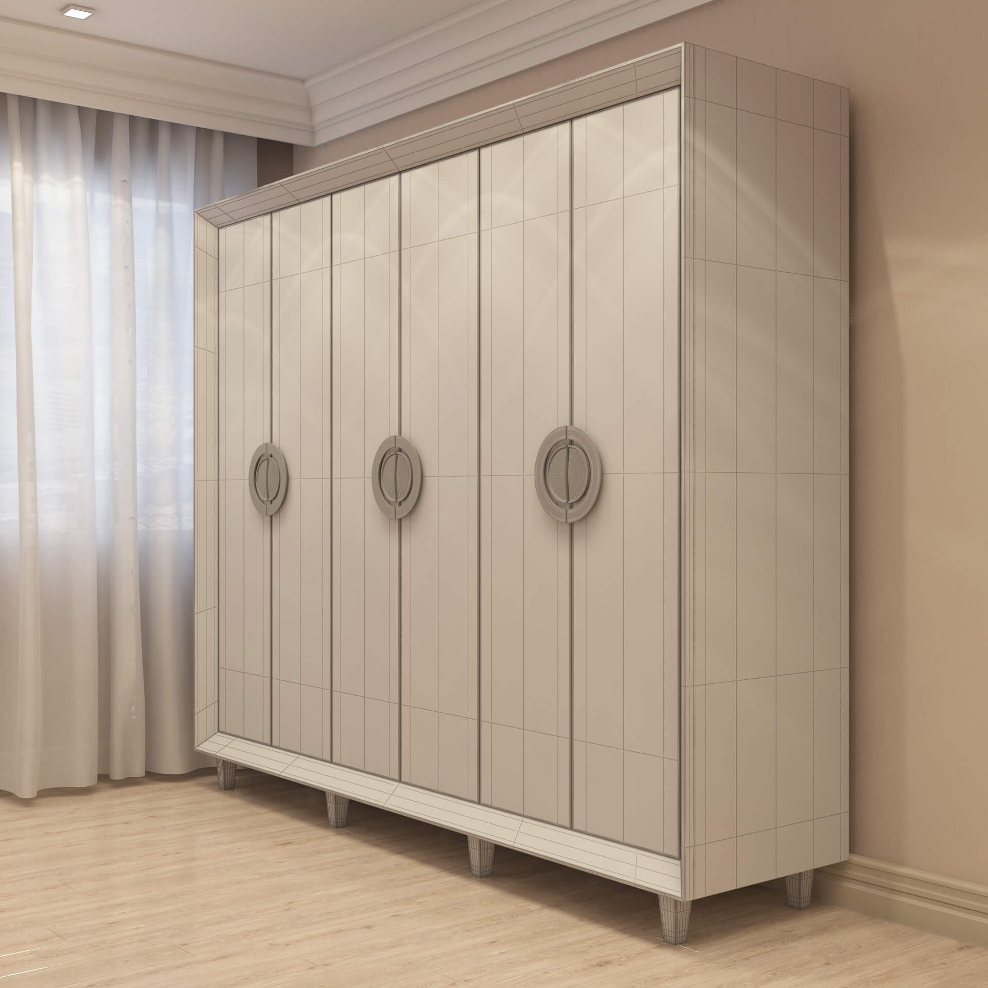 Modern Wardrobe 001 - 3D Model by Elshan_3d_artist
