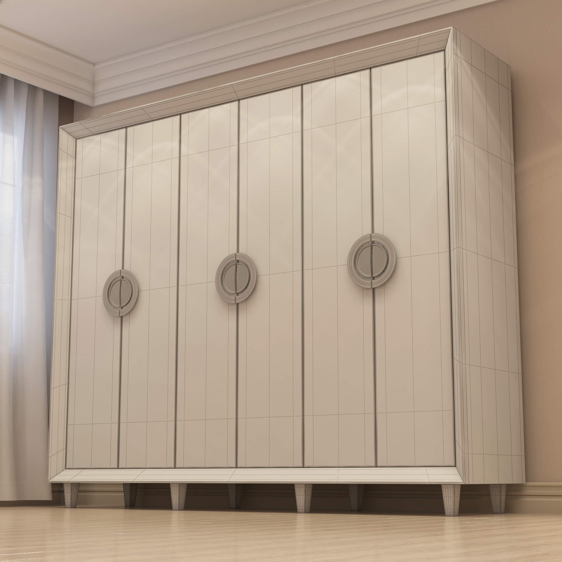 Modern Wardrobe 001 - 3D Model by Elshan_3d_artist