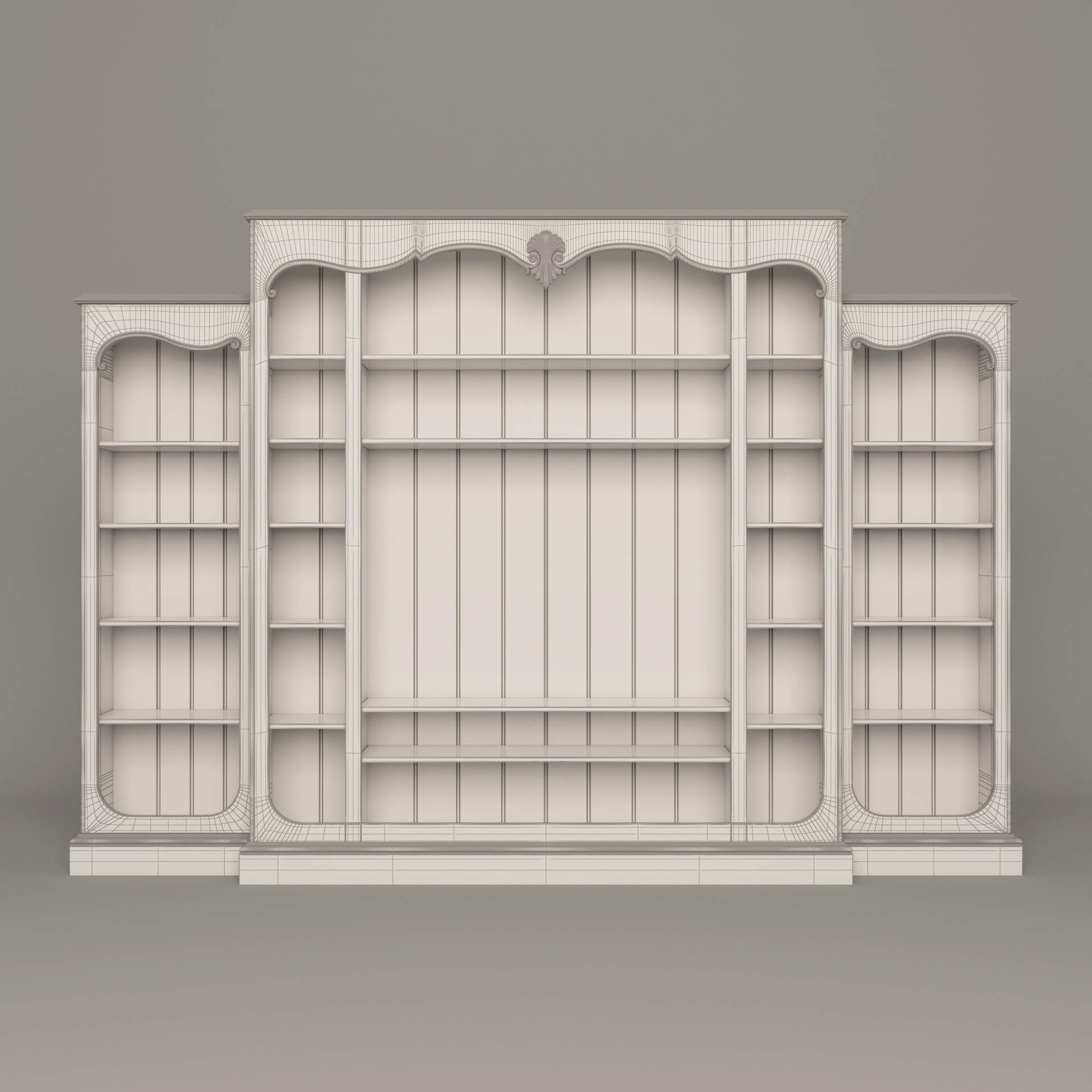 TV Shelf 001 - 3D Model by Elshan_3d_artist