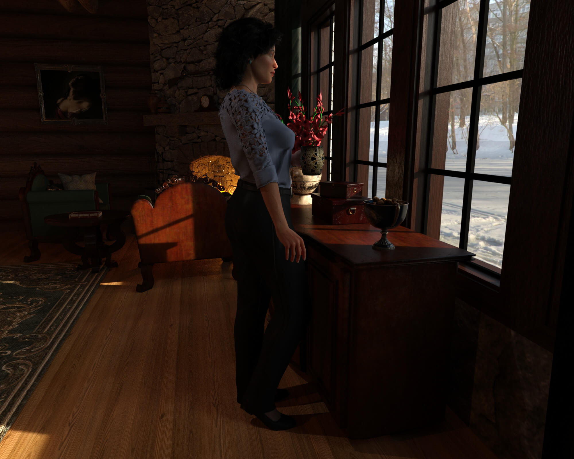 3DUK's Amelia Croft 3D Render, Digital Art by Eltuco