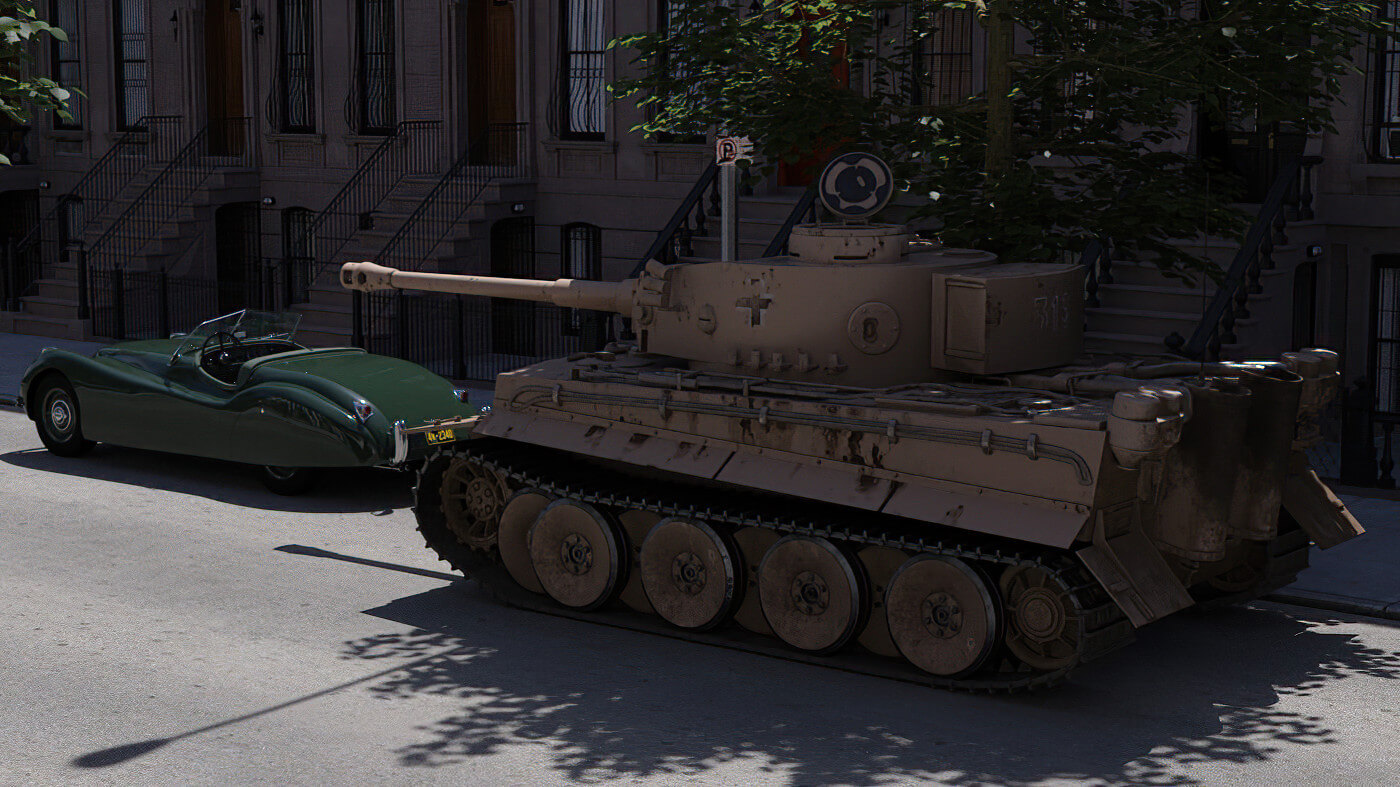 Double Parked 3D Render, Digital Art by Eltuco