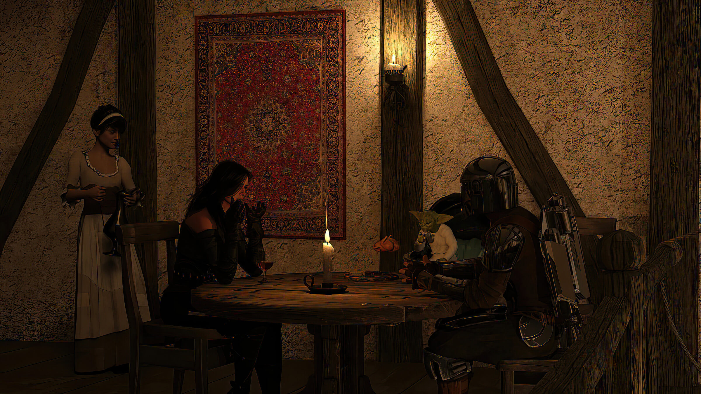 Unlikely Allies 3D Render, Digital Art by Eltuco
