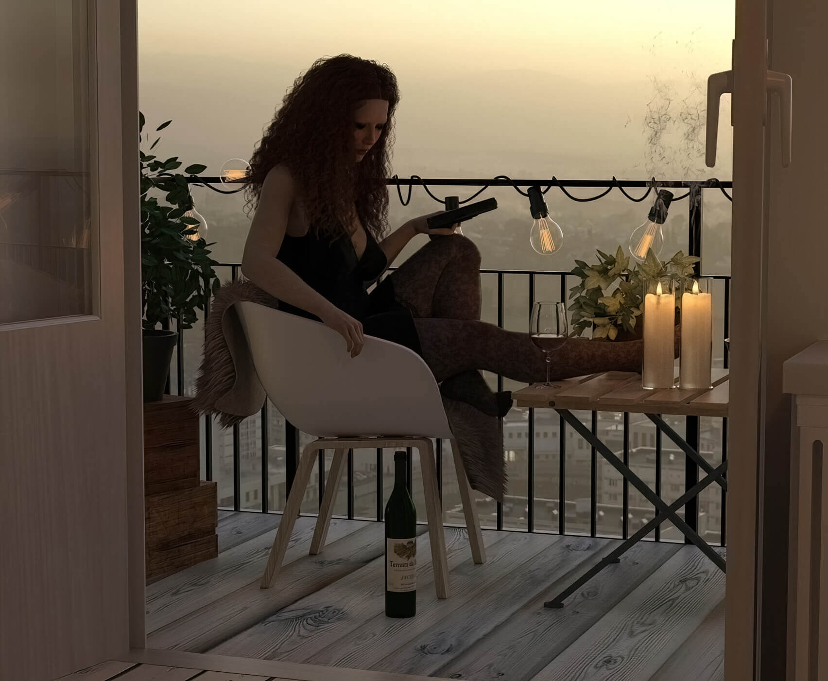 Waiting 3D Render, Digital Art by Eltuco