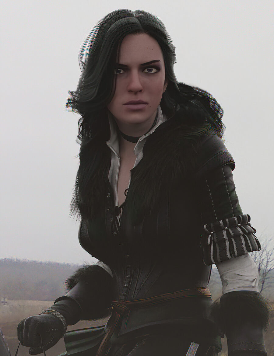 Yennefer unleashed 3D Render, Digital Art by Eltuco