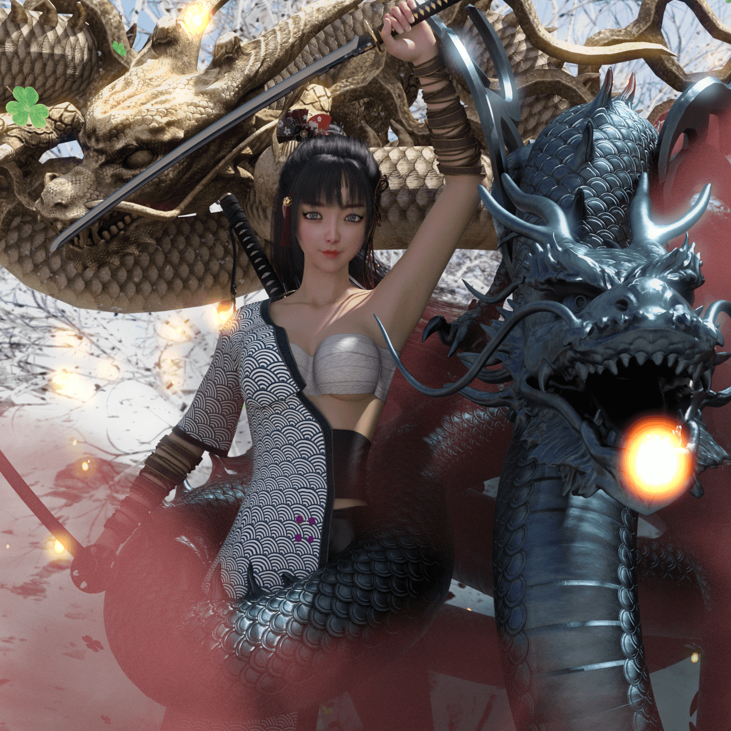 Hei Ran 3D Render, Digital Art by ElvaAJ