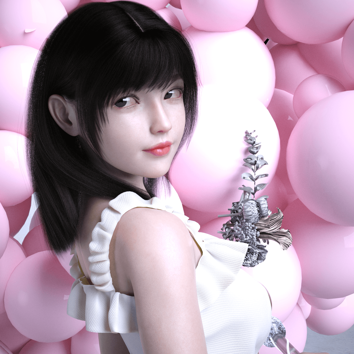 Karina 3D Render, Digital Art by ElvaAJ