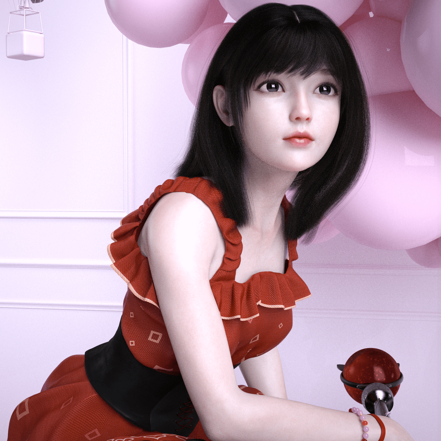 Karina 3D Render, Digital Art by ElvaAJ