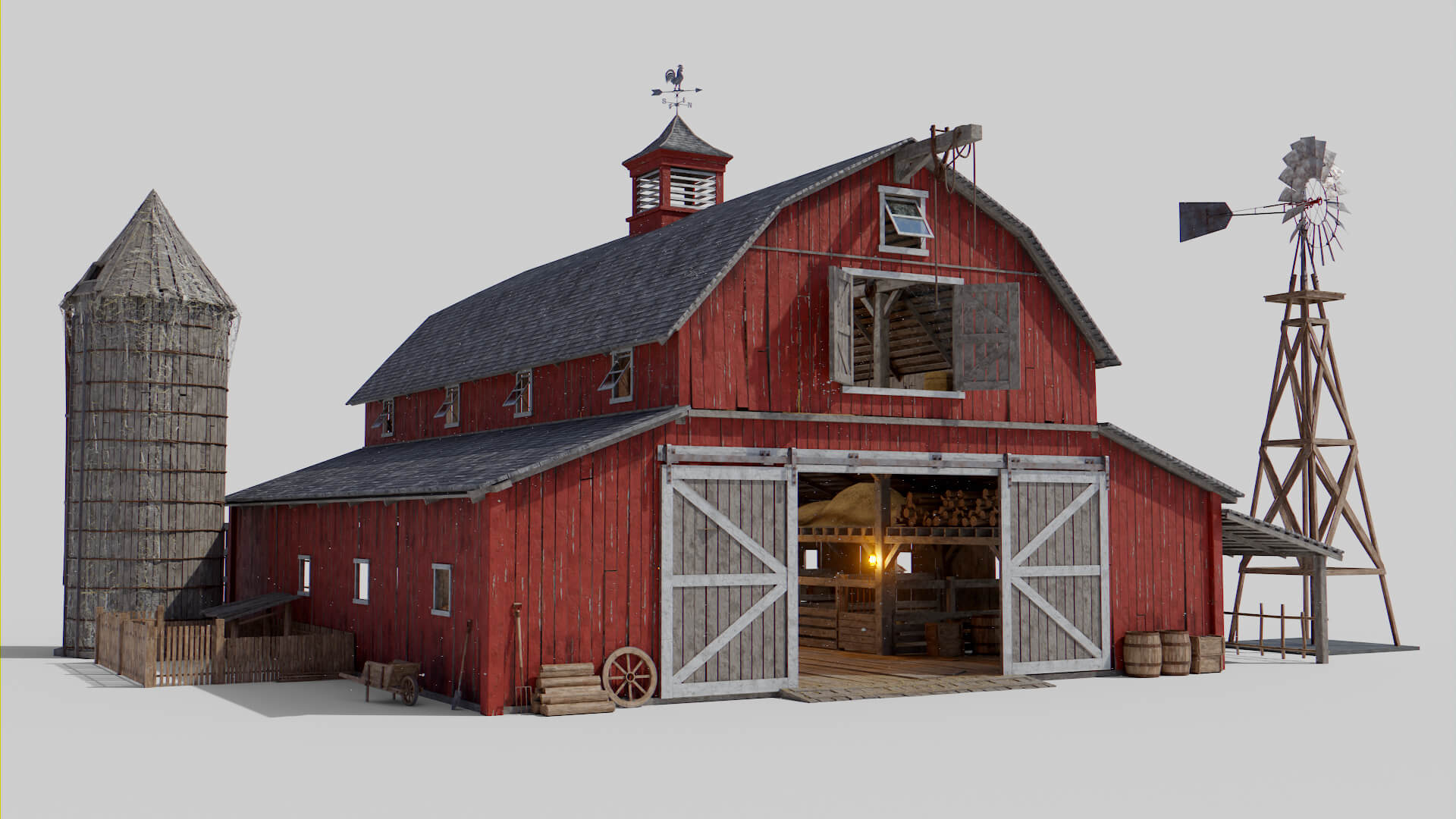 Old Hybrid Barn Collection - 3D Model by elvair