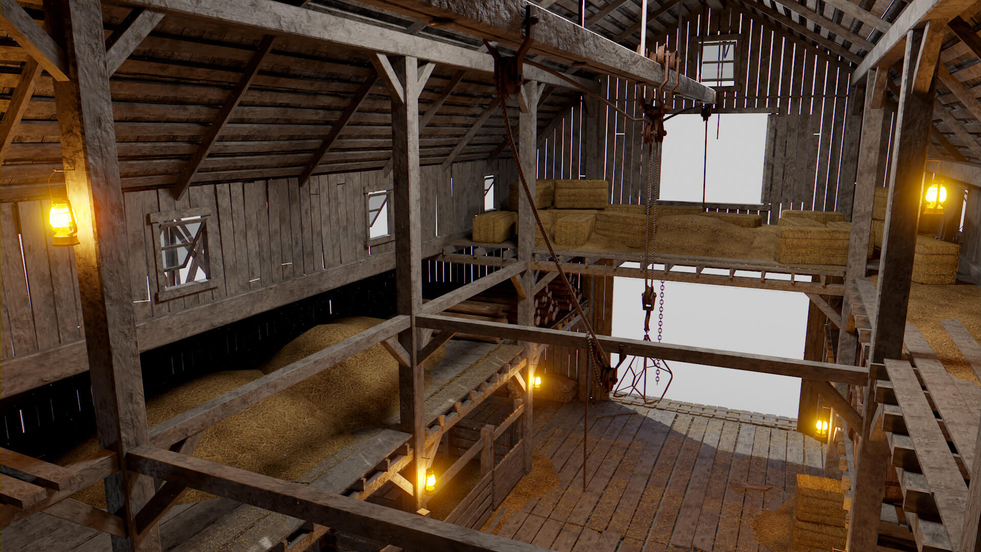 Old Hybrid Barn Collection - 3D Model by elvair