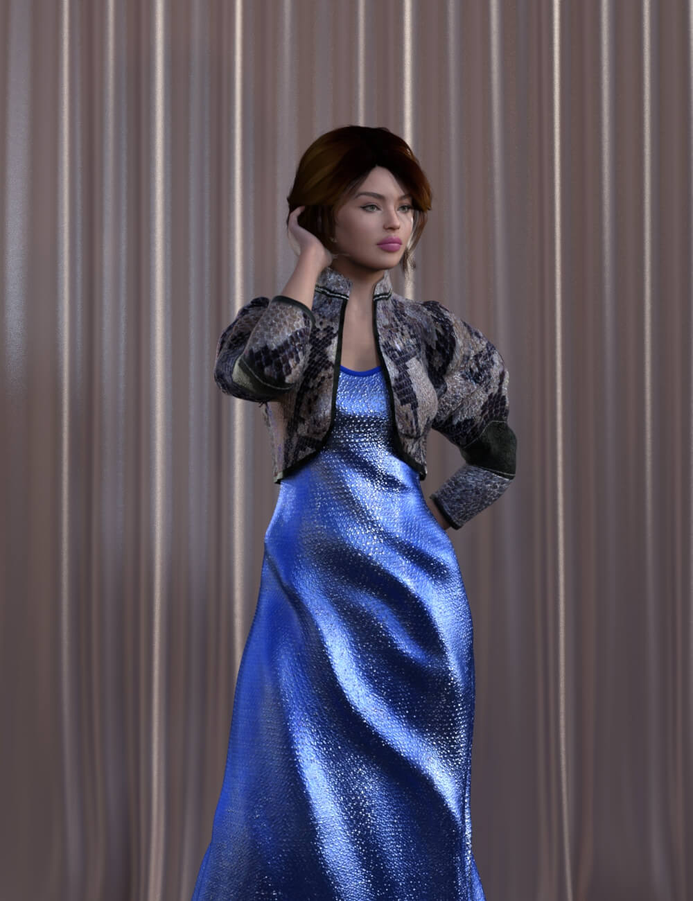 Test render of the Fish scale dress 3D Render by Emanu