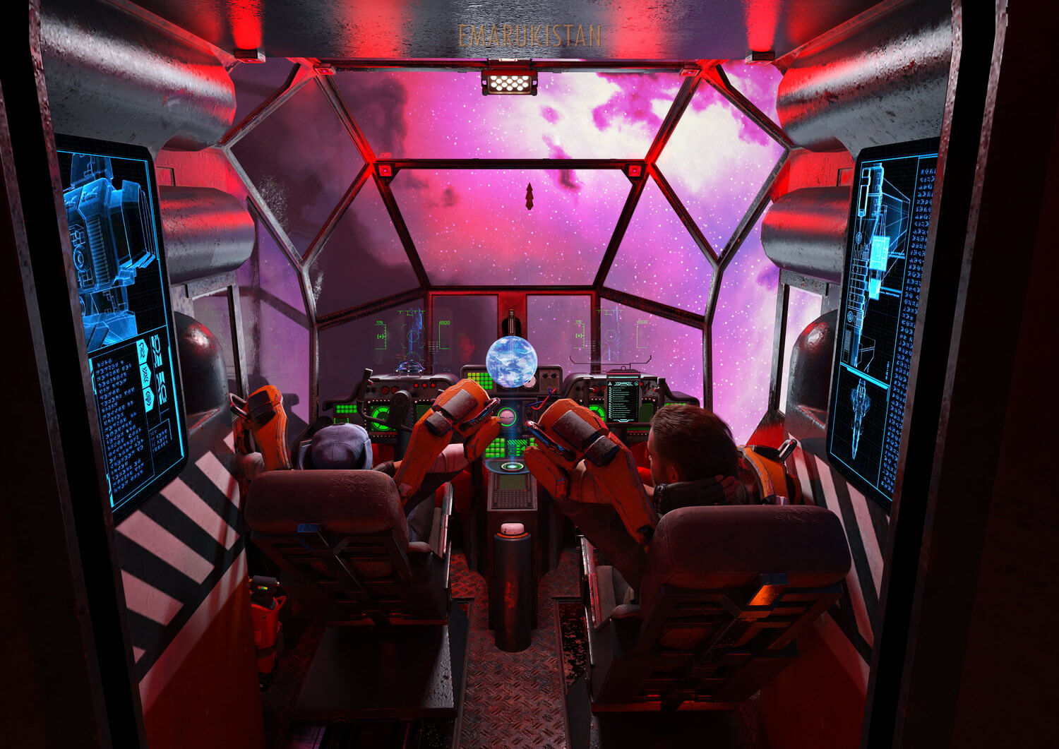 Off-World 3D Render, Digital Art by emarukk