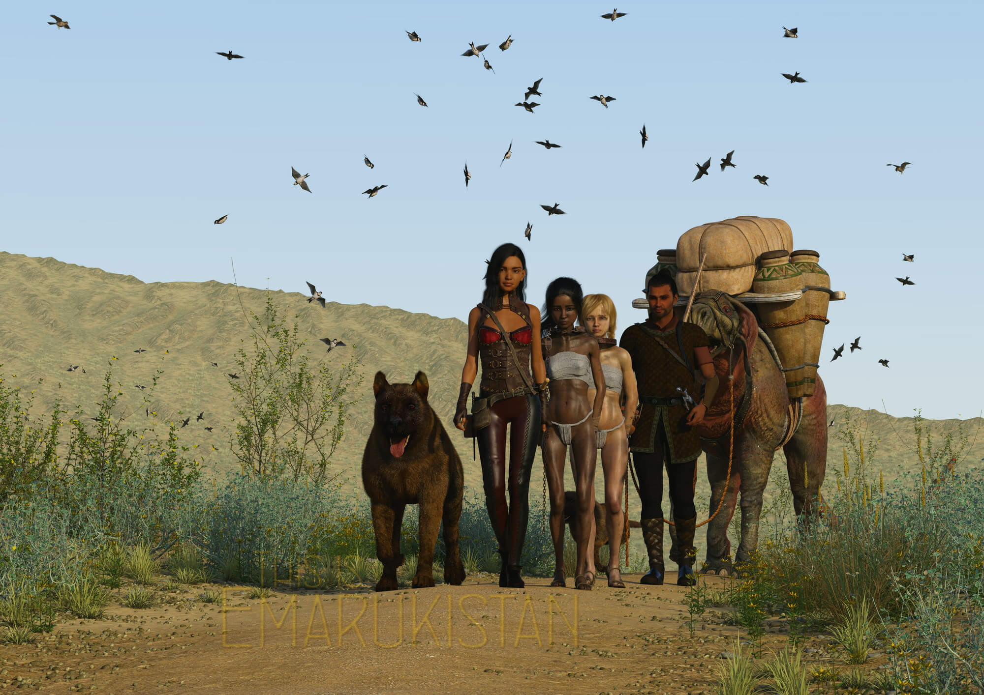 On the road 3D Render, Digital Art by emarukk